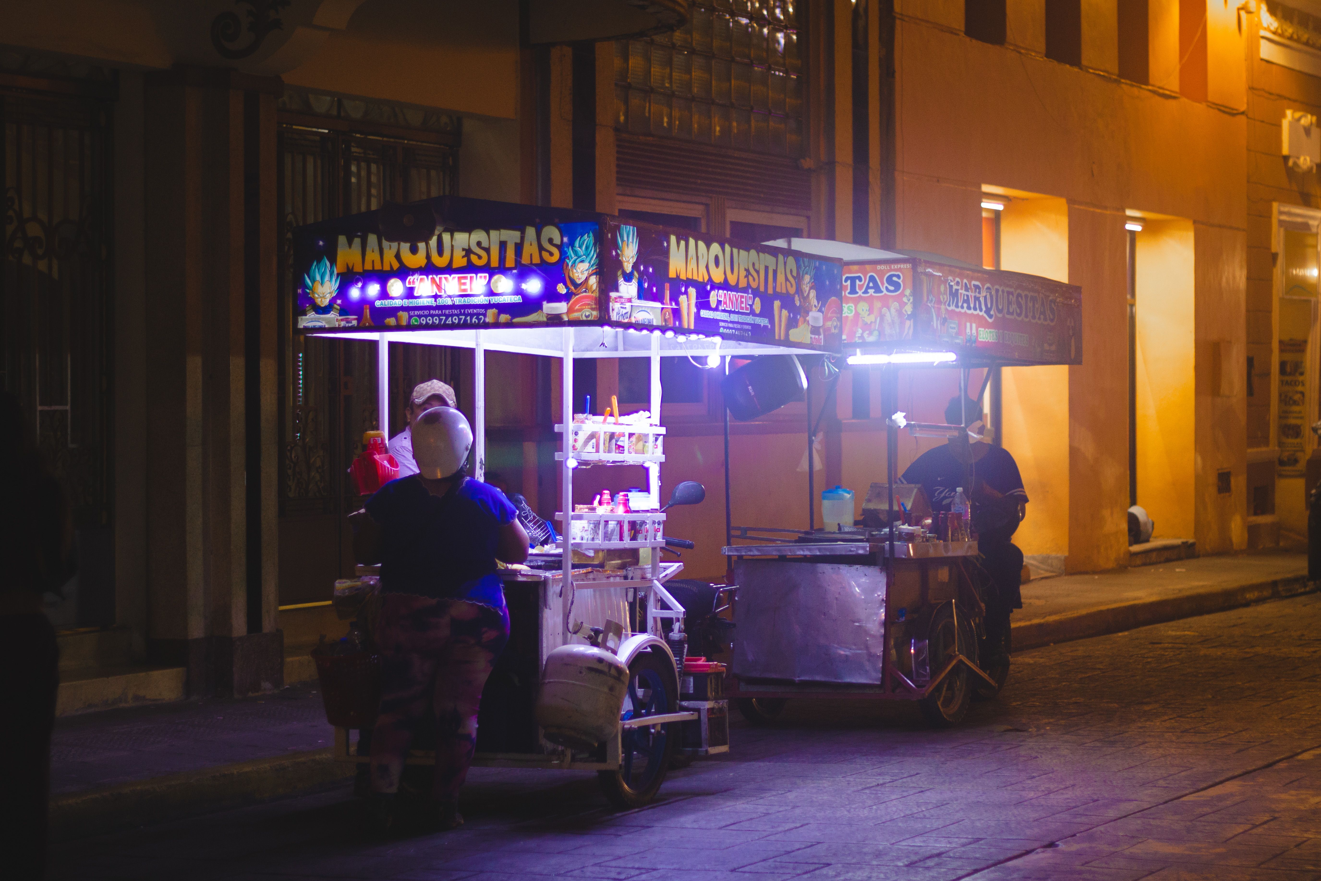 Food Carts with Marquesitas on the Street in City · Free Stock Photo