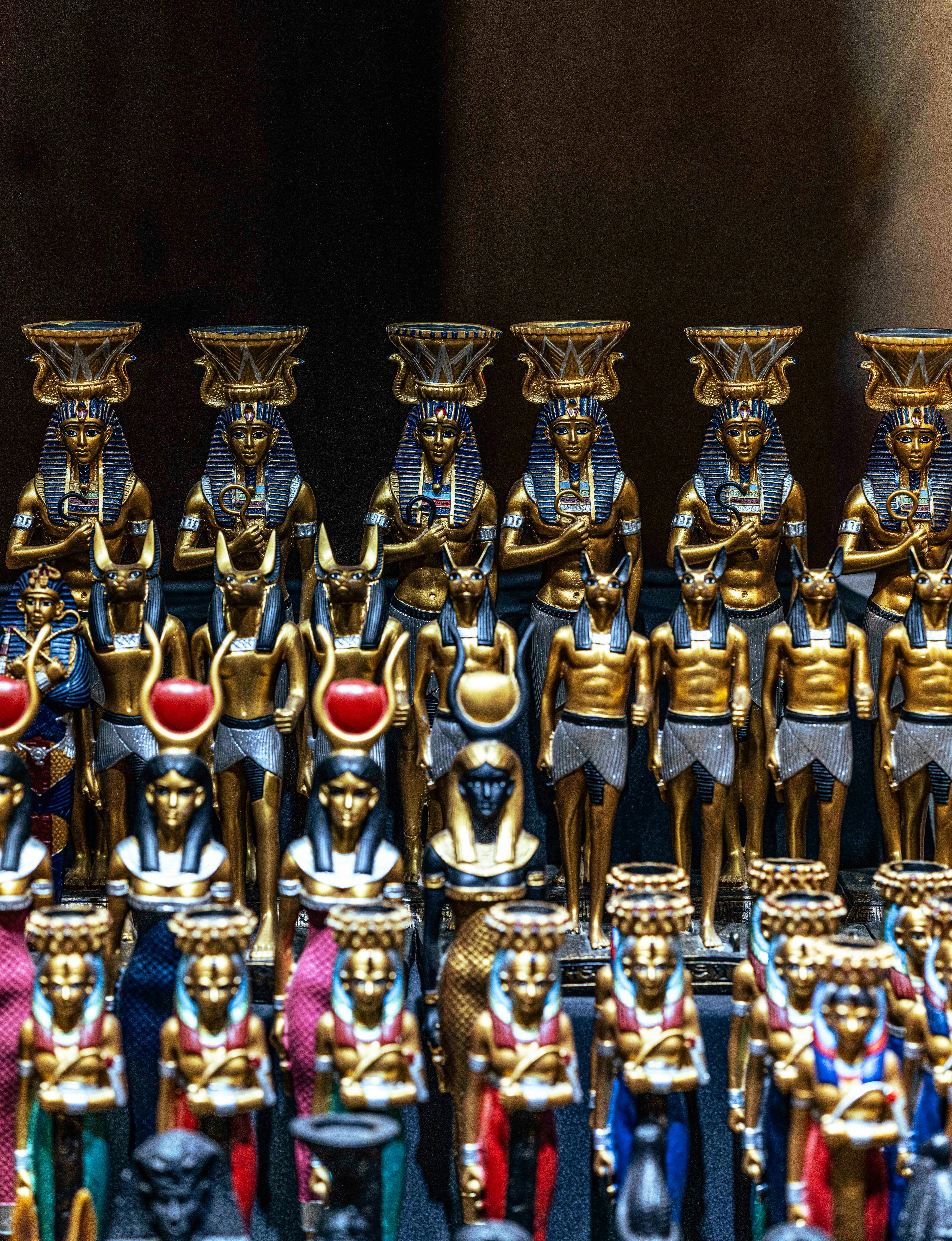 Close-up of Figurines of Egyptian Pharaohs in a Souvenir Shop · Free ...