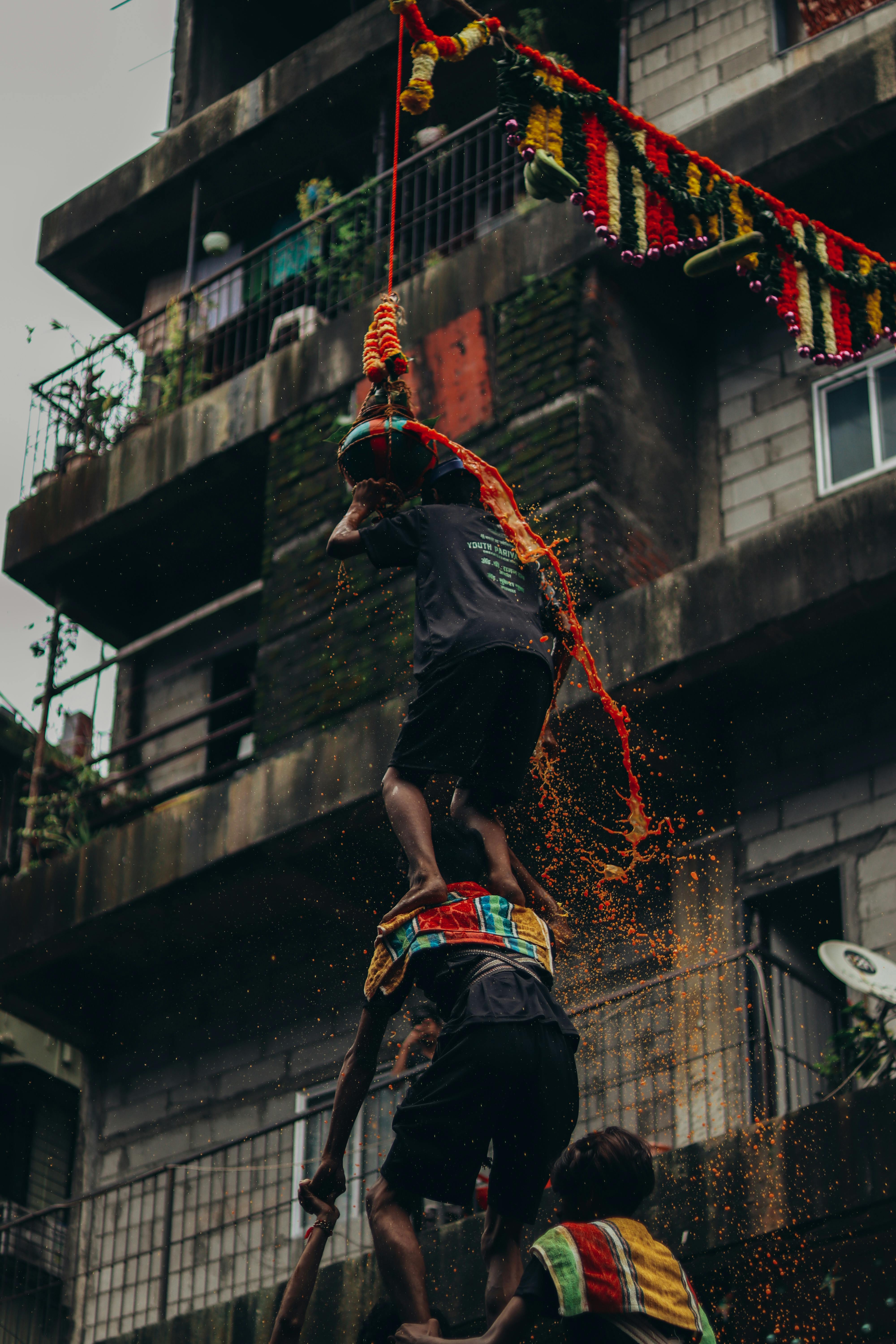 Men Pyramid on Celebration · Free Stock Photo