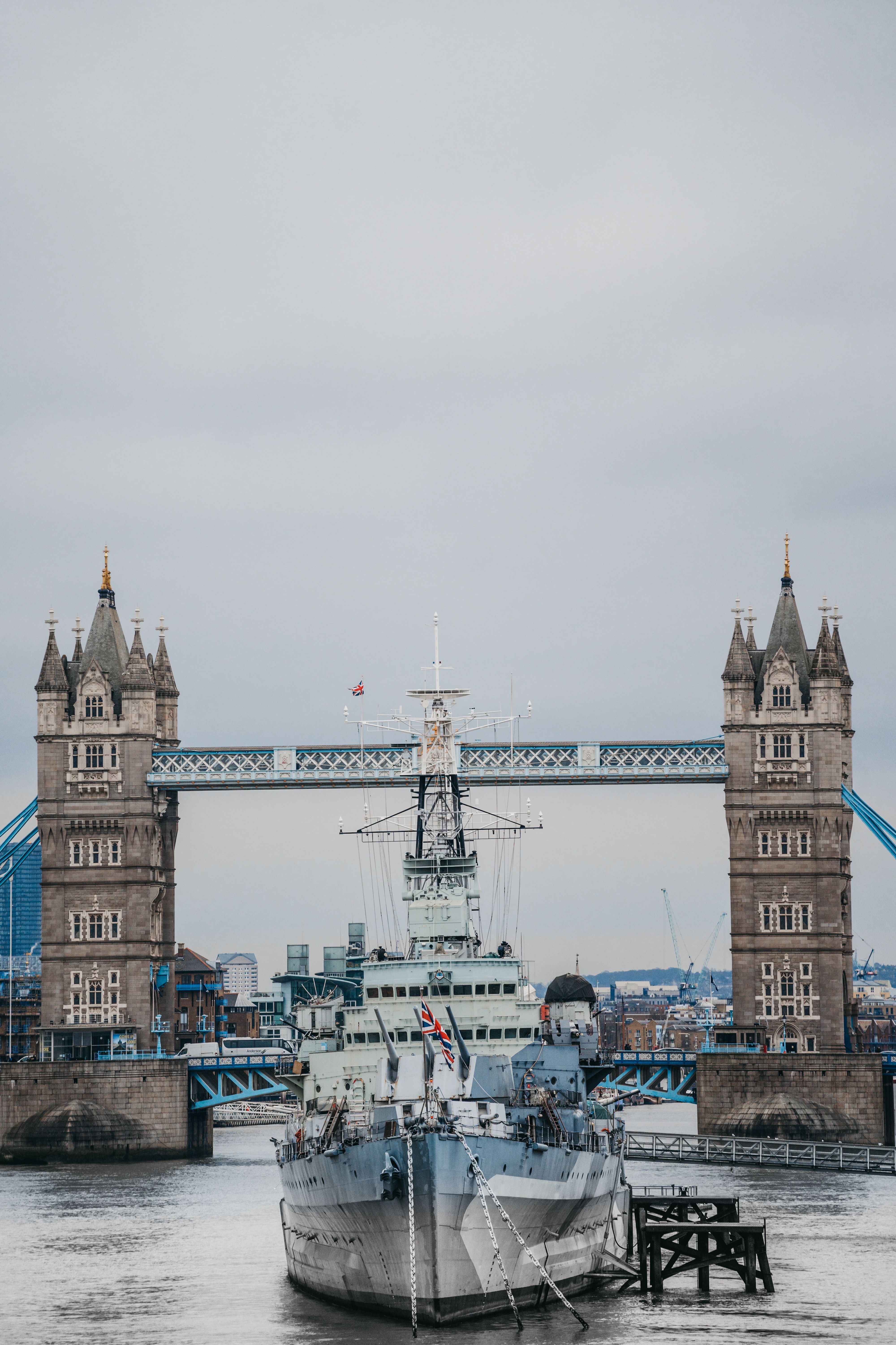 Ship Sailing against London Bridge · Free Stock Photo