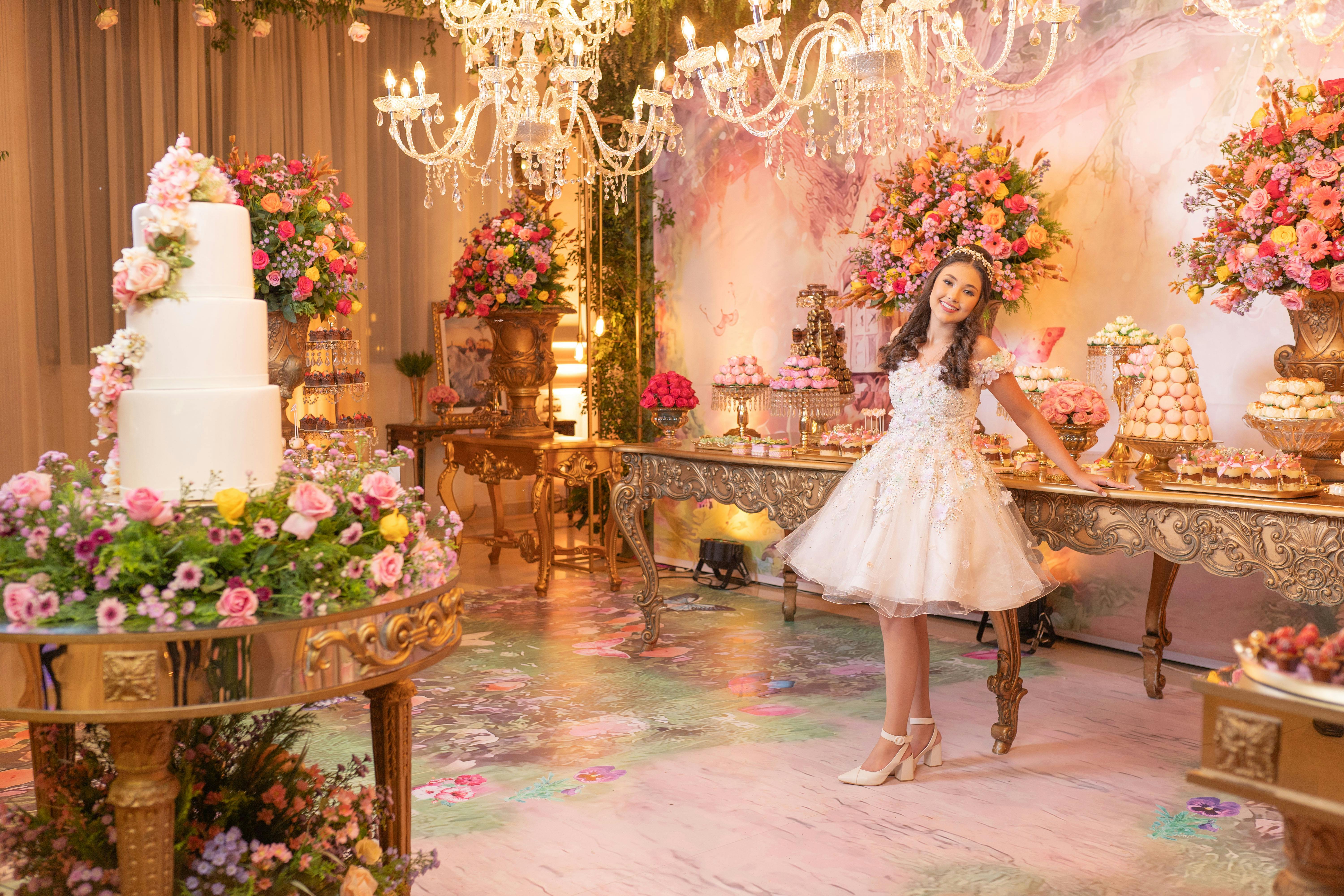 A Teenage Girl Posing at her 15th Birthday Party · Free Stock Photo