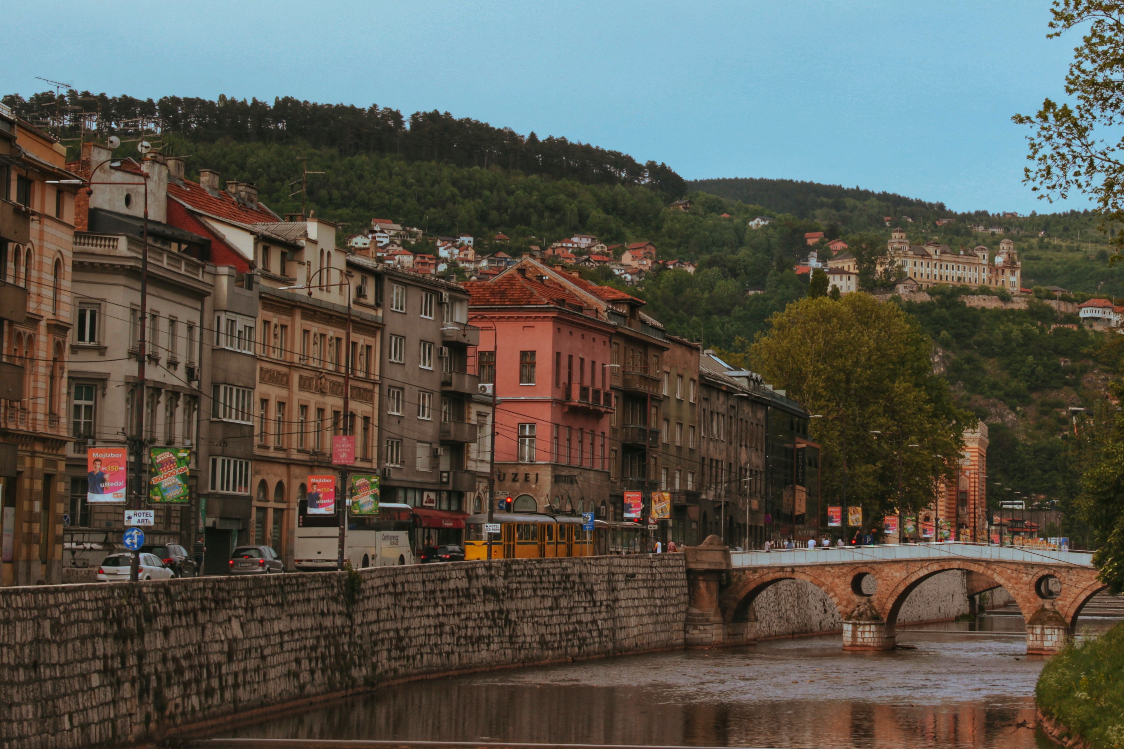 Buildings near River in Town · Free Stock Photo