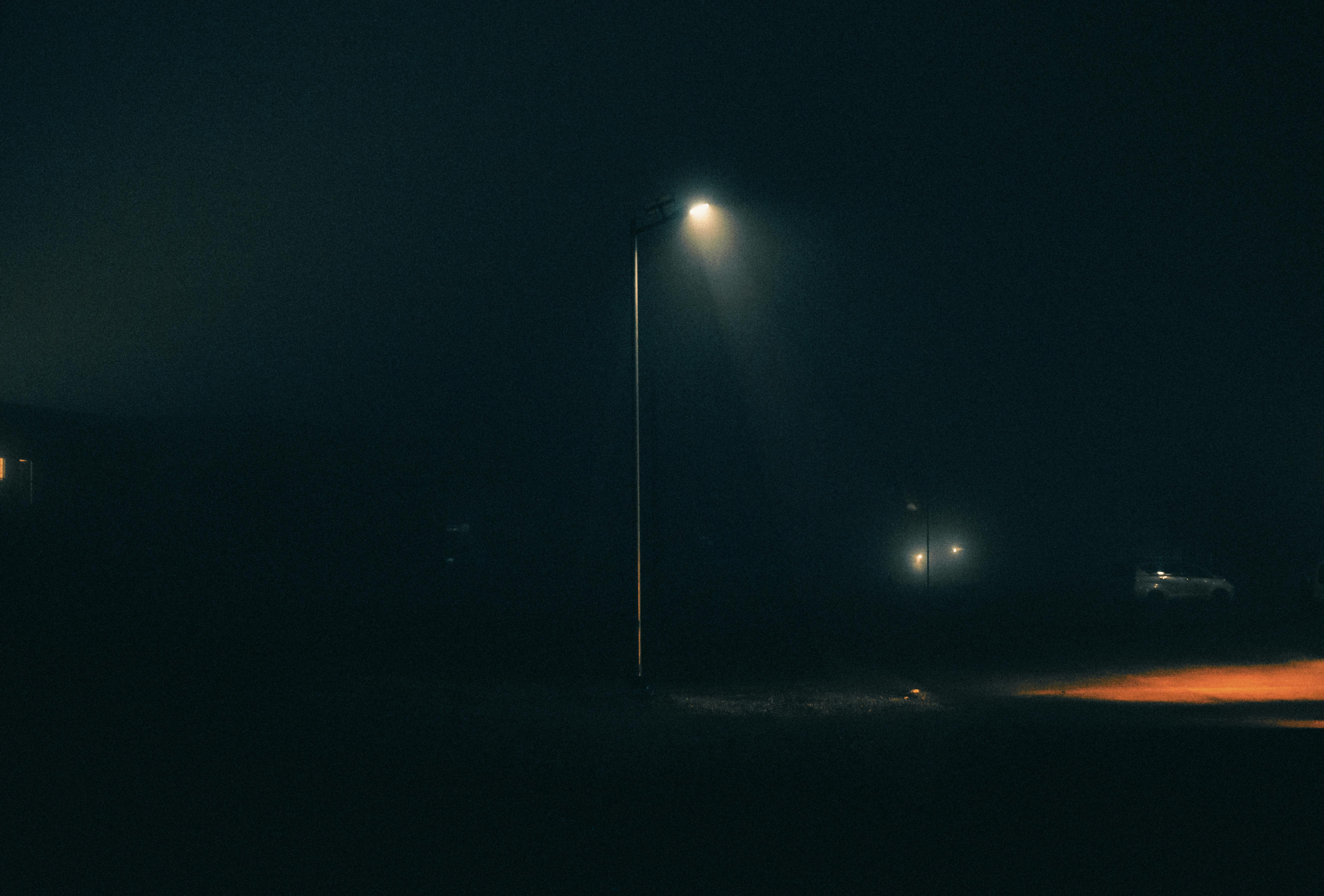 Street Lamps Light in Darkness · Free Stock Photo