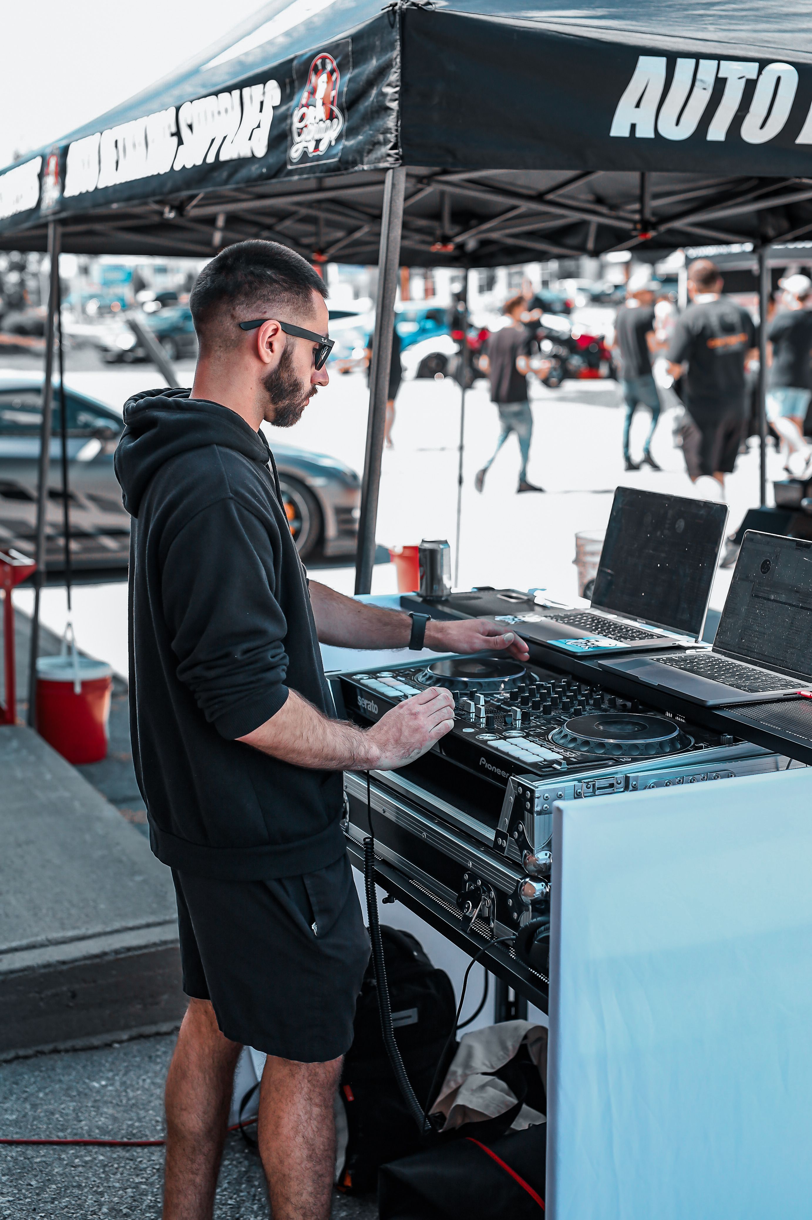 Man Standing by Sound Mixer · Free Stock Photo