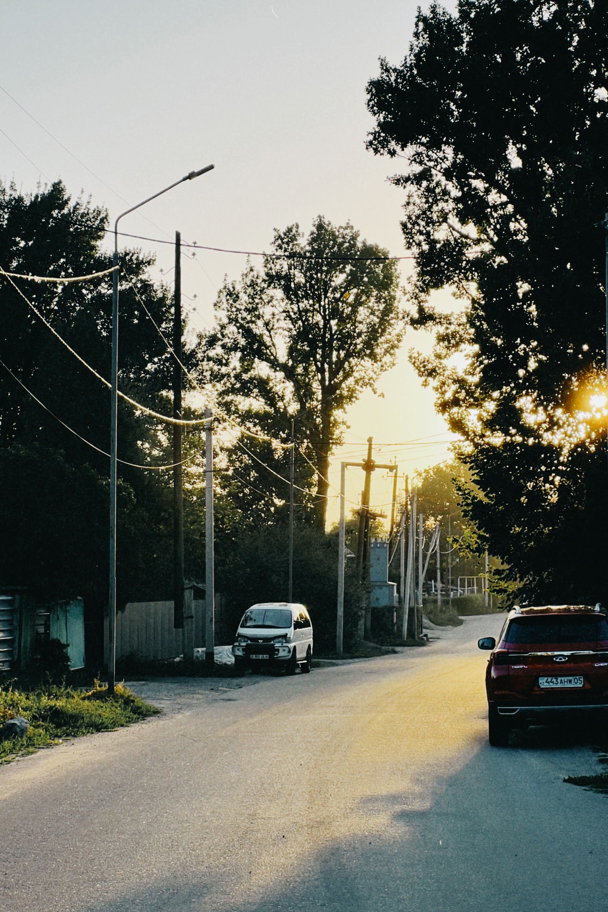 Empty Street in Town at Sunset · Free Stock Photo
