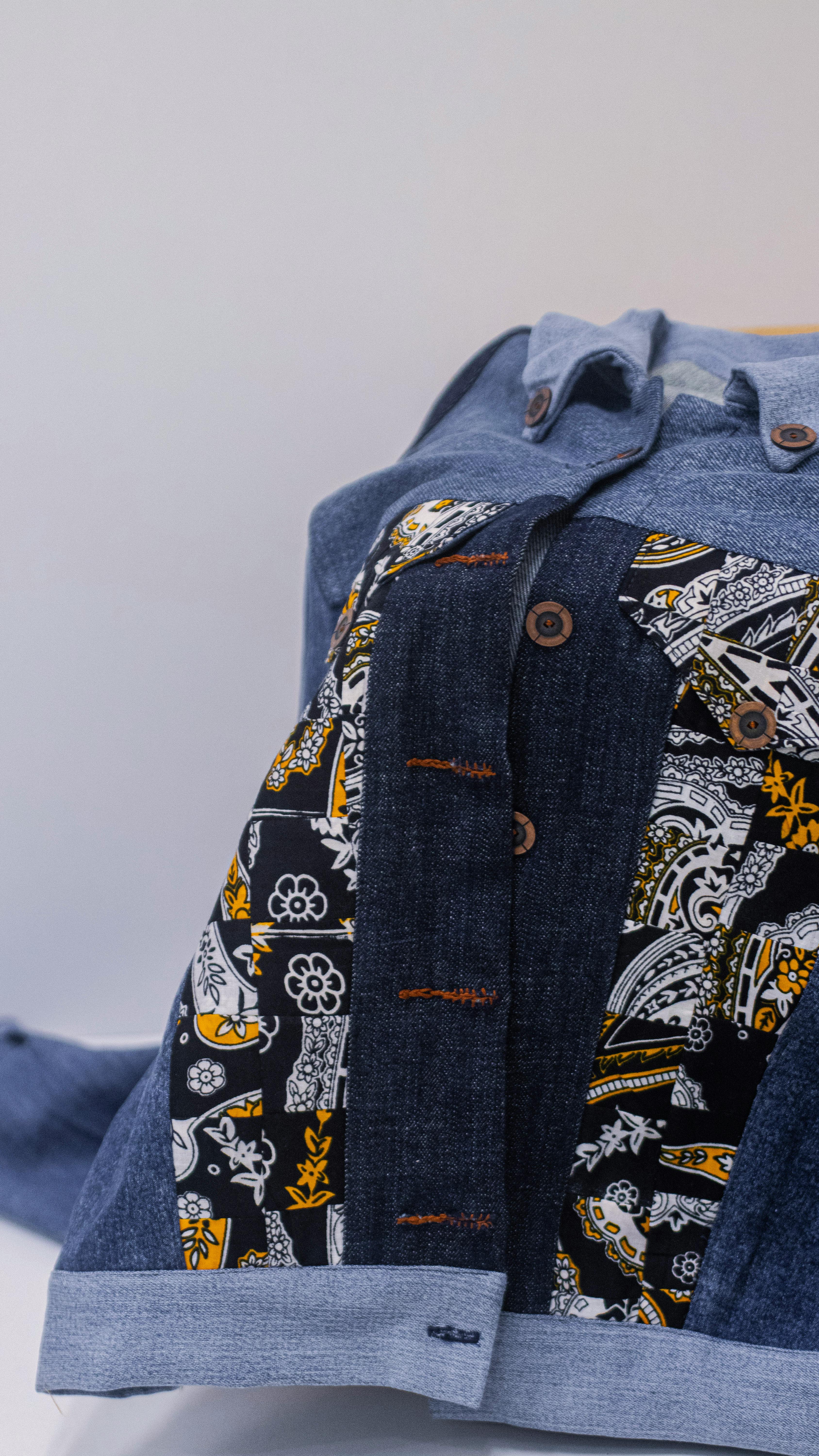 A Denim Jacket with a Pattern · Free Stock Photo