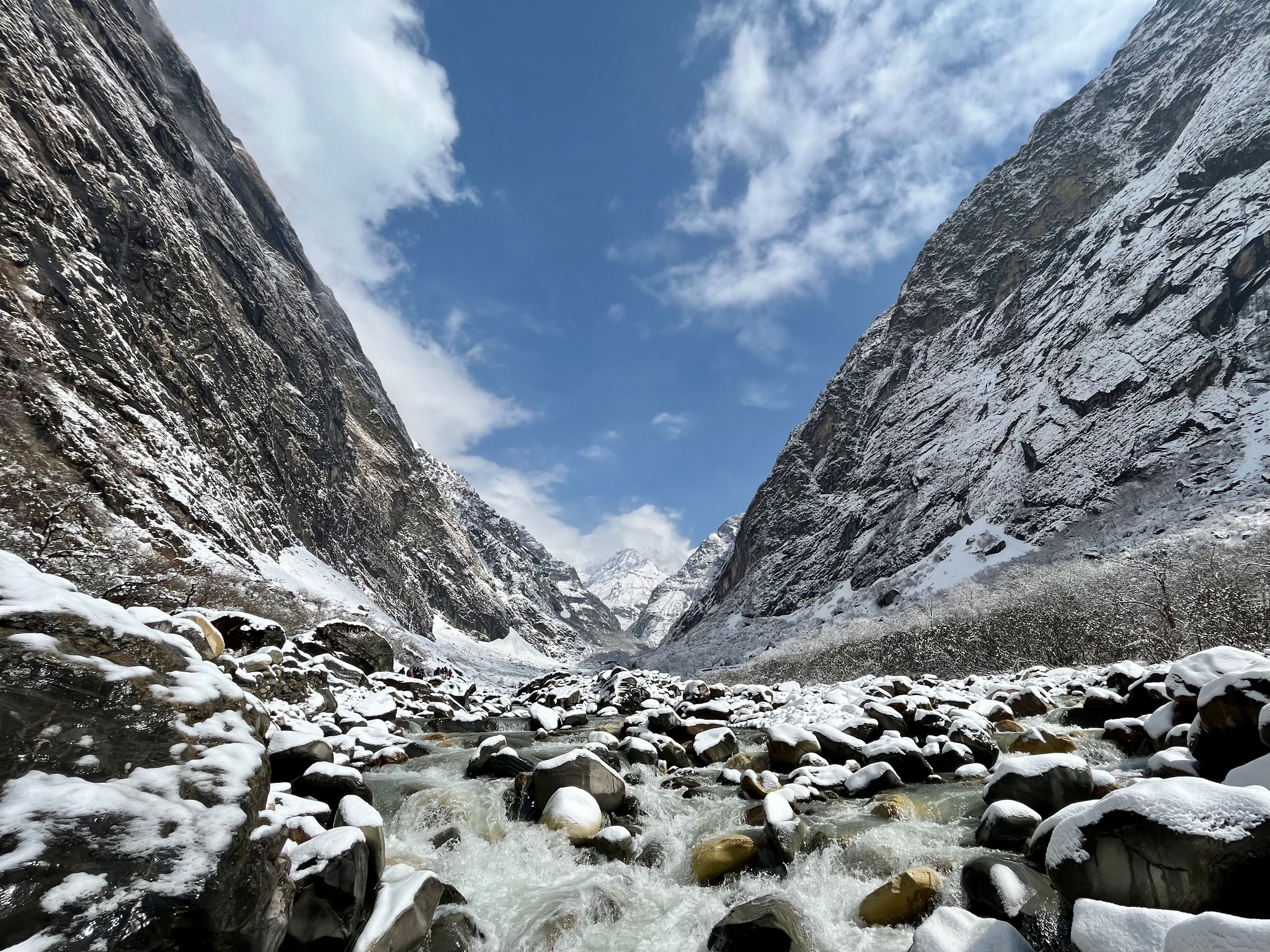 Low Angle Shot of a Valley with Stones in Rocky Mountains · Free Stock ...