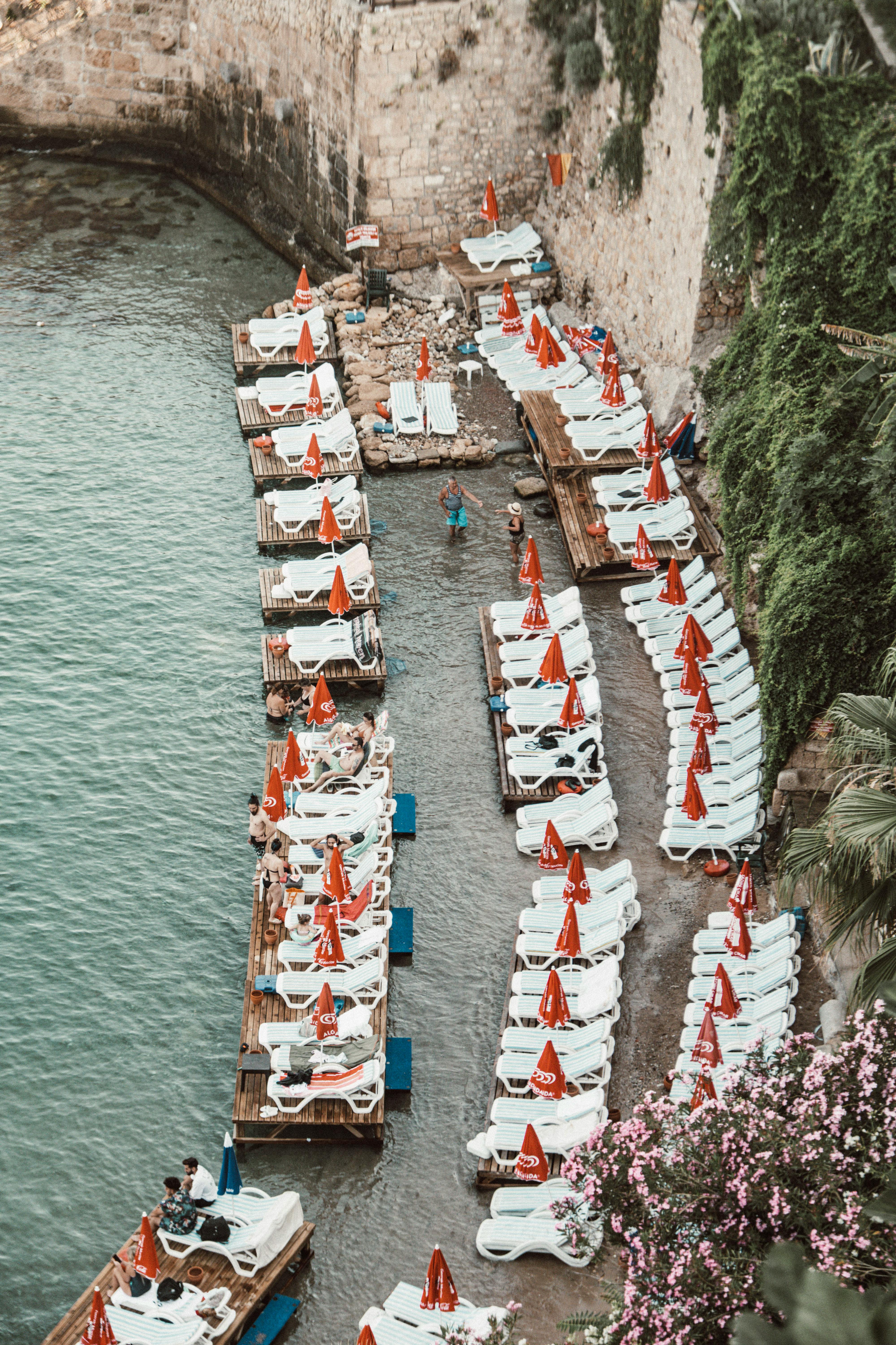 Rows of Lounge Chairs · Free Stock Photo