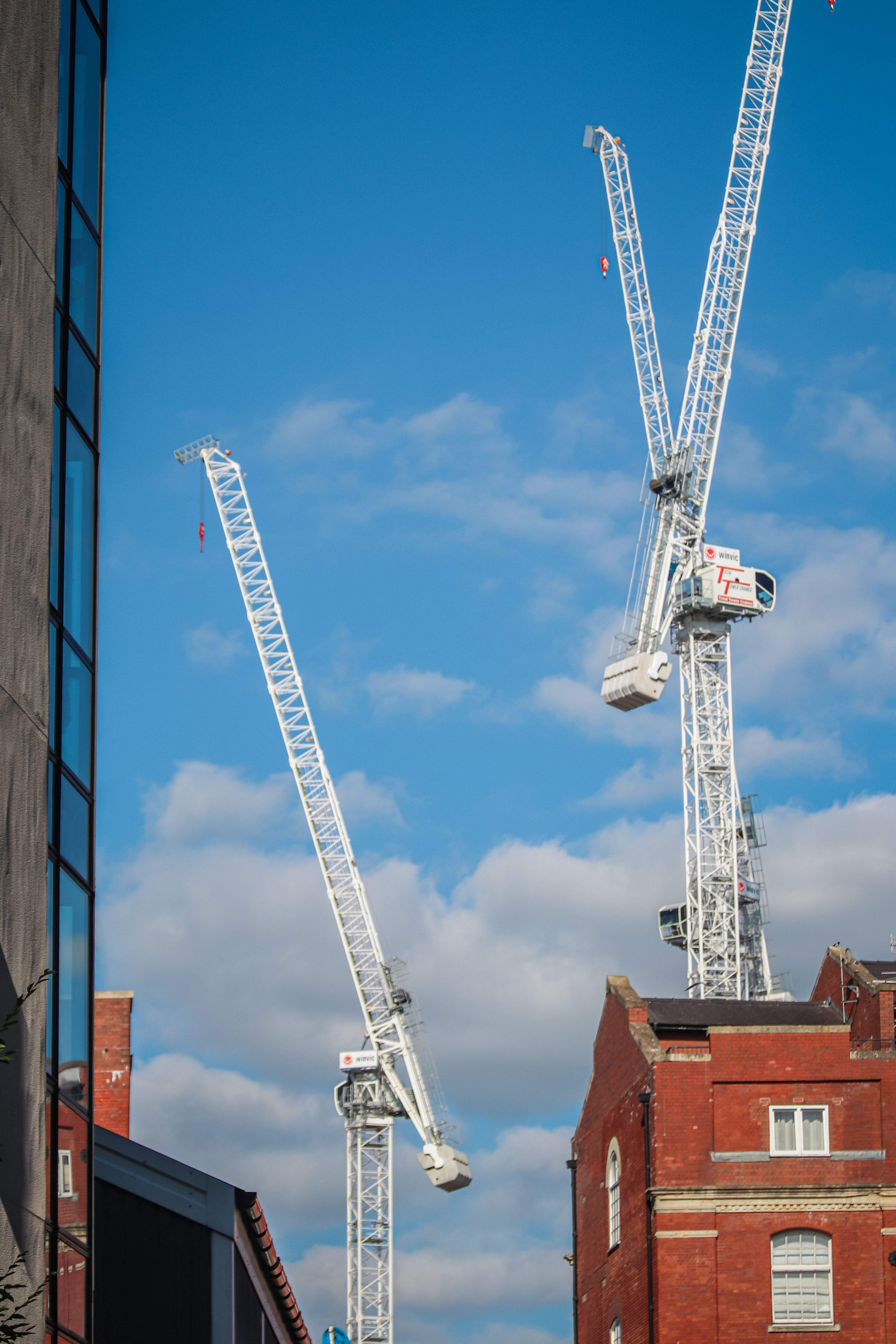 Tower Cranes in City · Free Stock Photo