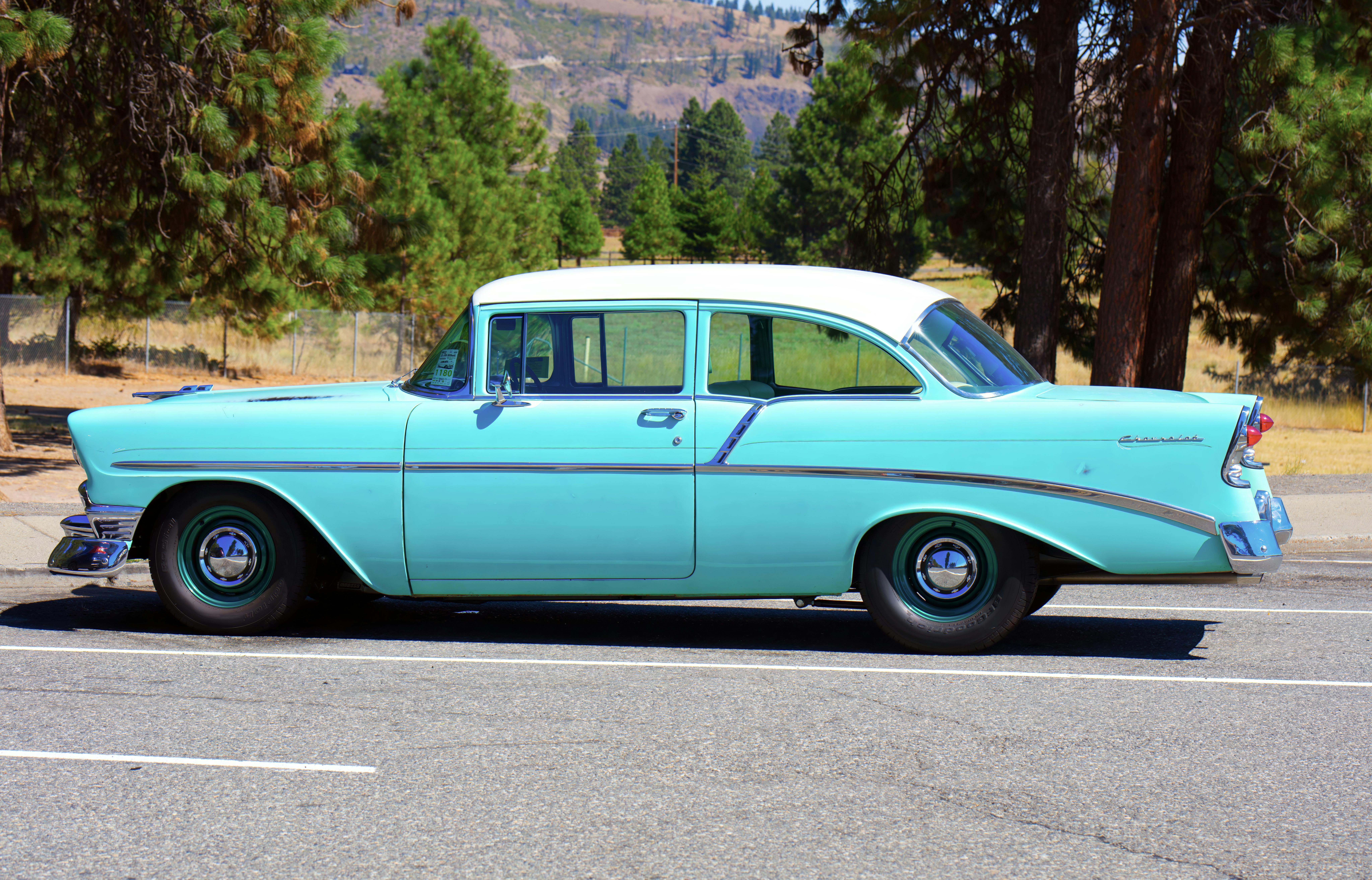 Blue Chevrolet Bel Air · Free Stock Photo
