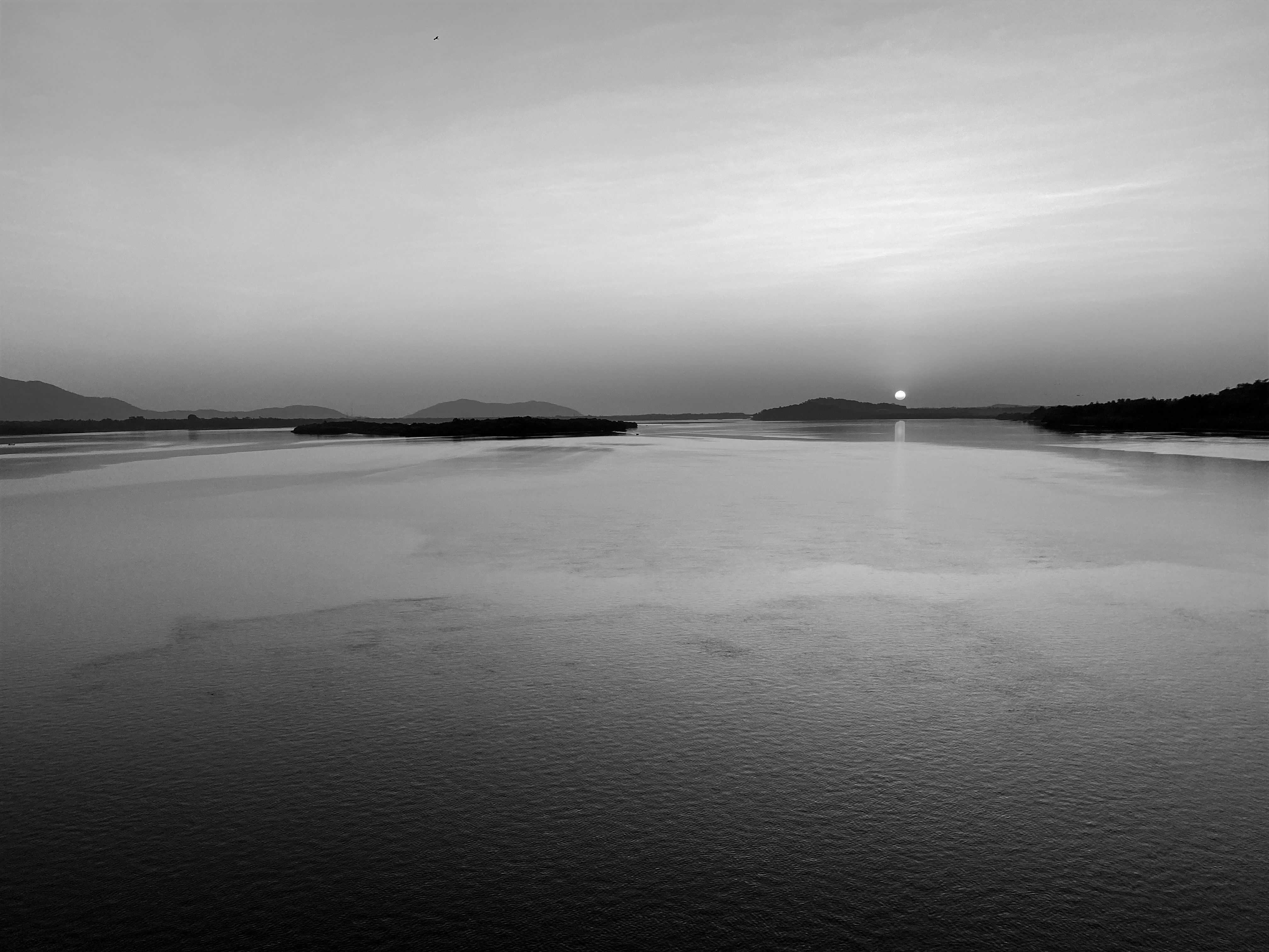Landscape of a Beach in Black and White · Free Stock Photo