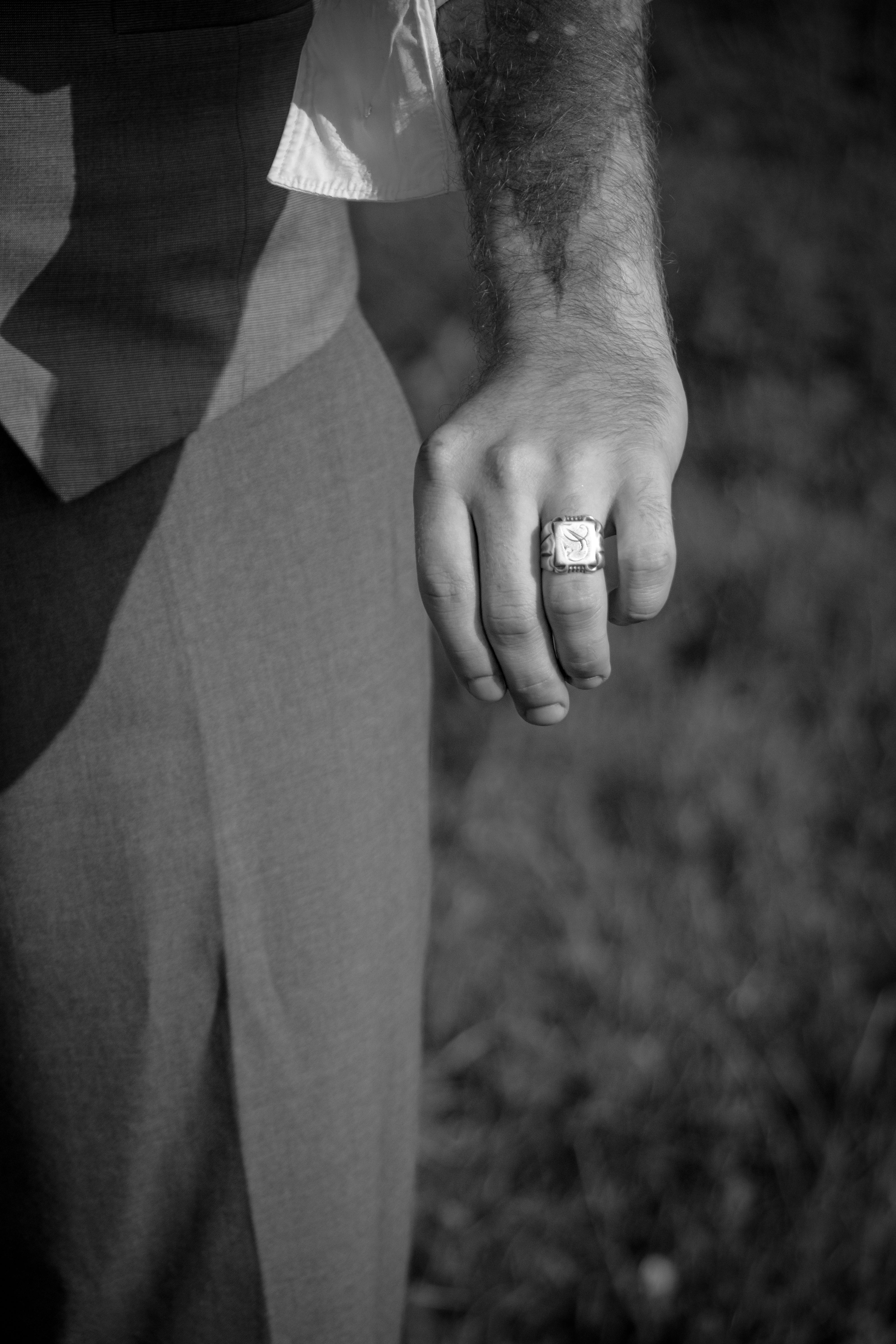 A male hands wearing a ring jewelry · Free Stock Photo