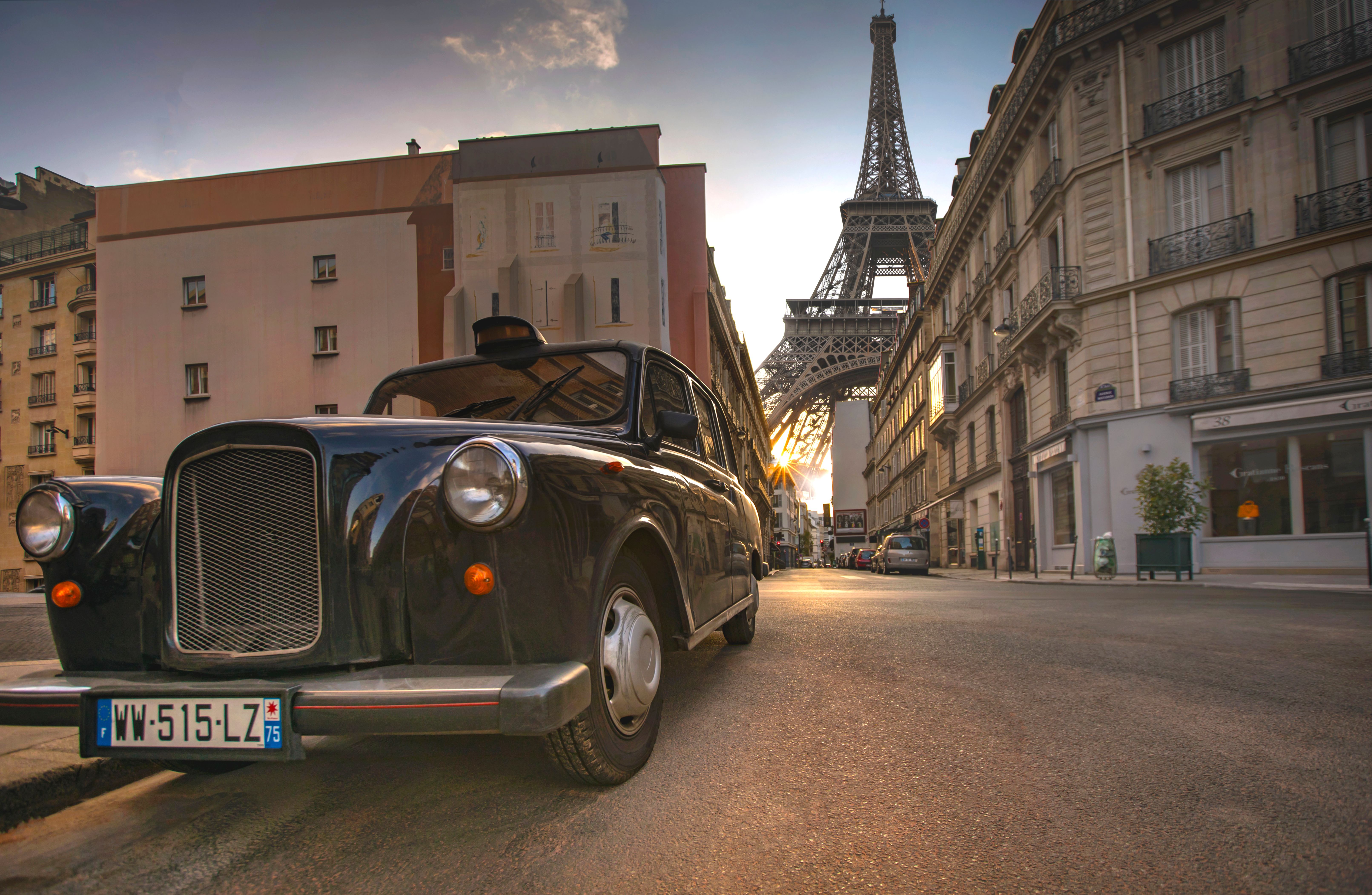 Retro Car on a Street in Paris · Free Stock Photo