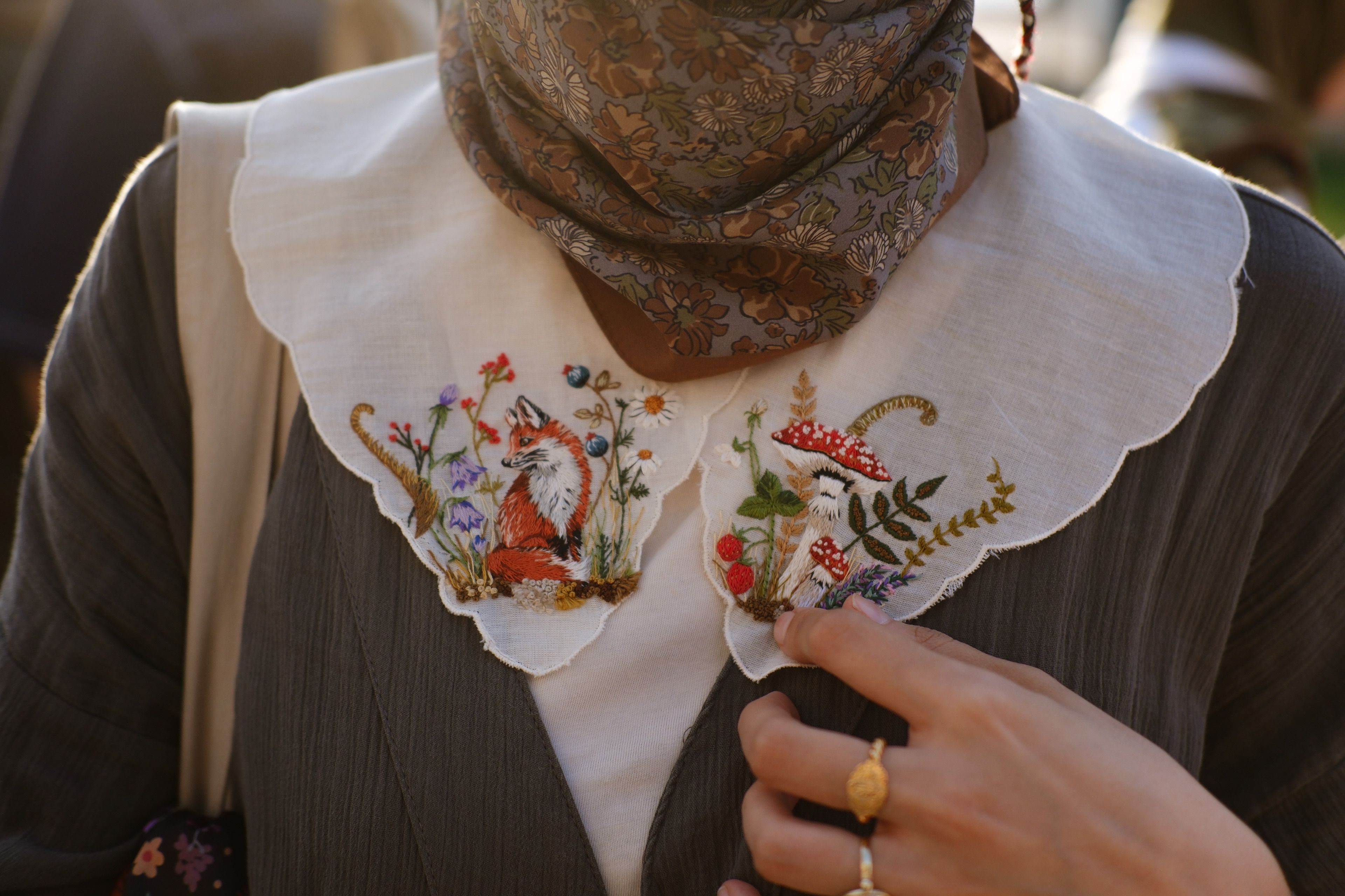Close up of Woman in Handmade Handkerchief · Free Stock Photo