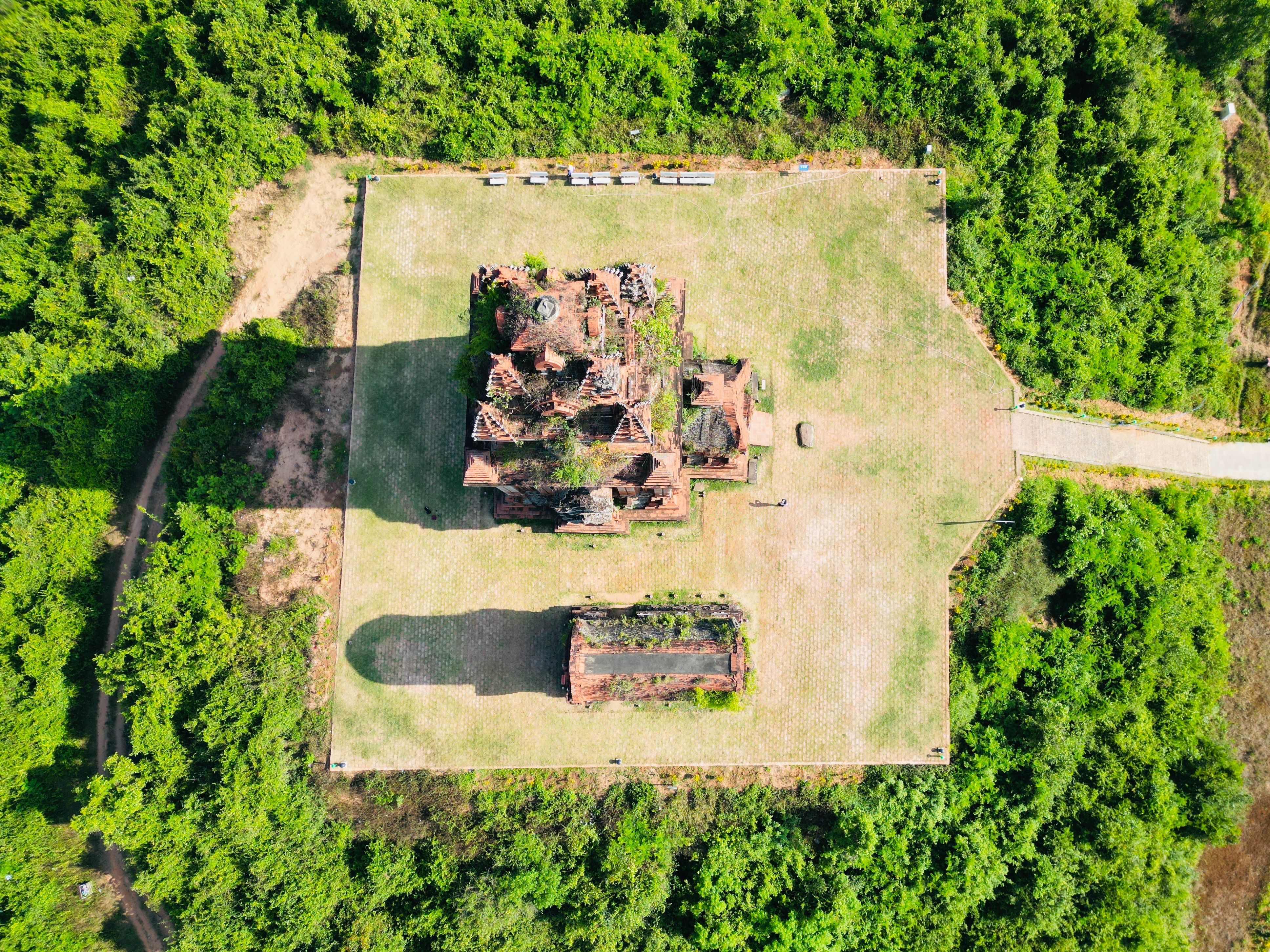 Top View of an Ancient Temple among Trees · Free Stock Photo