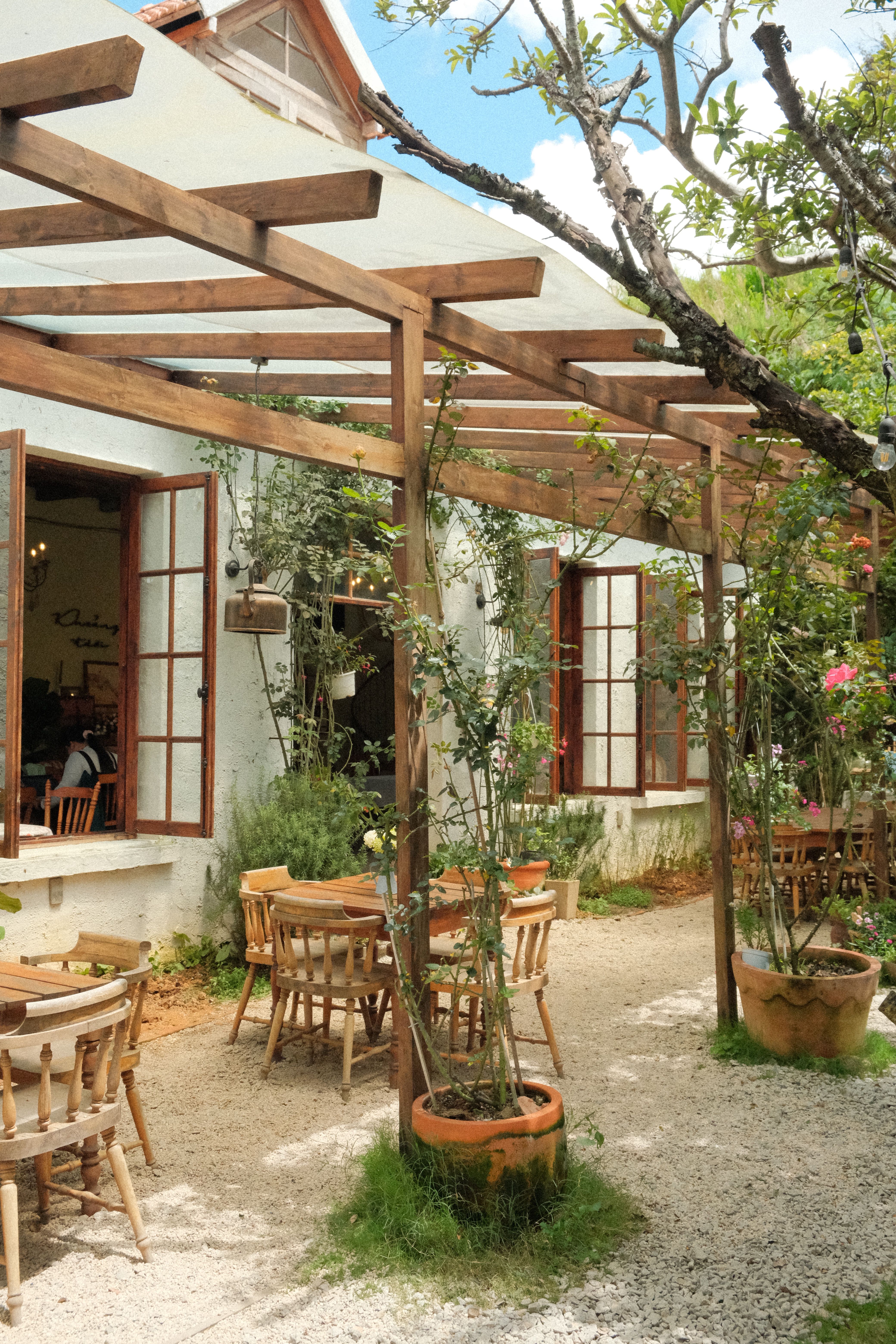 Rustic Roofed Restaurant Yard · Free Stock Photo