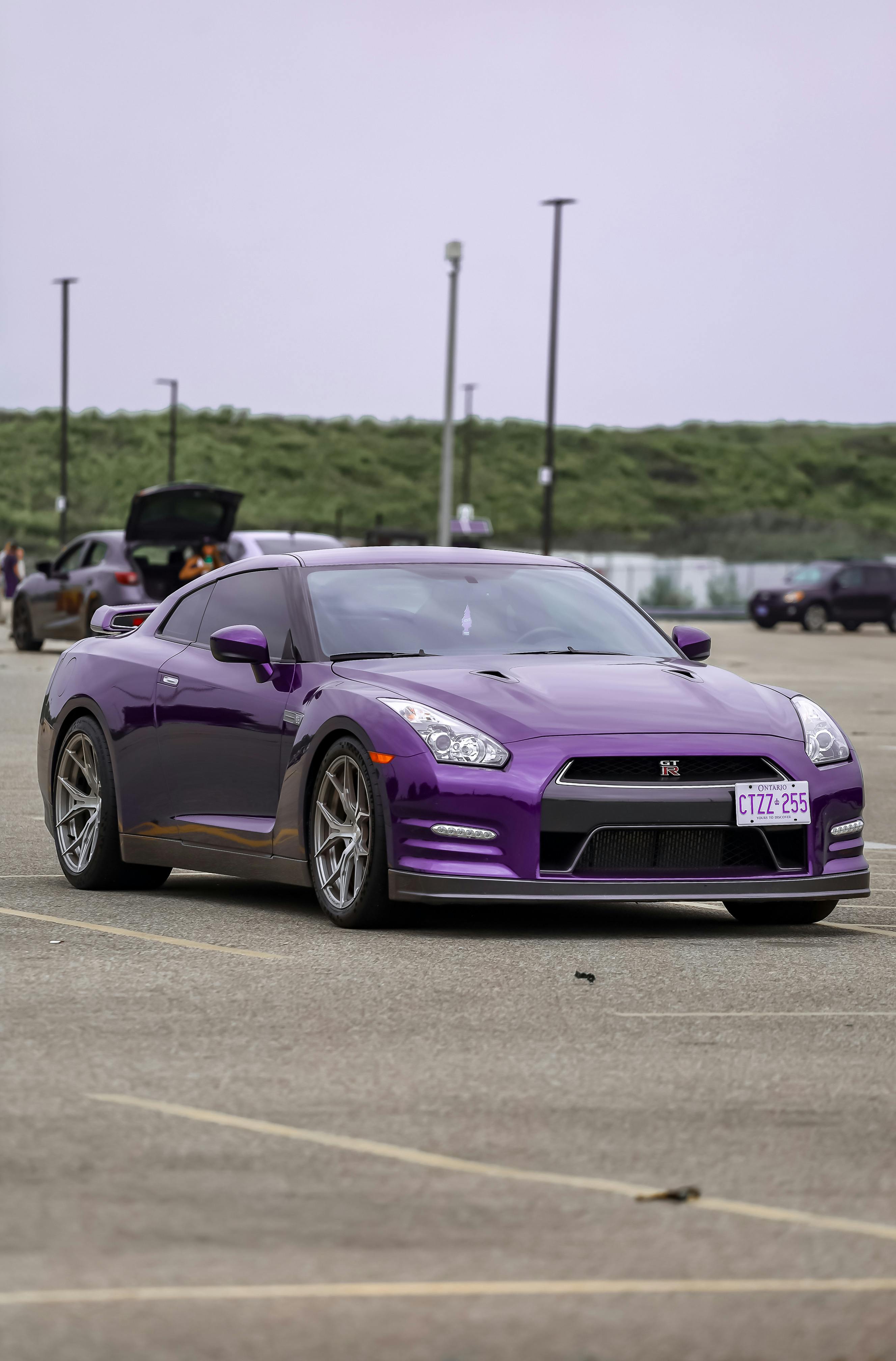 Rear Alloy Wheel of Violet Toyota GTR · Free Stock Photo
