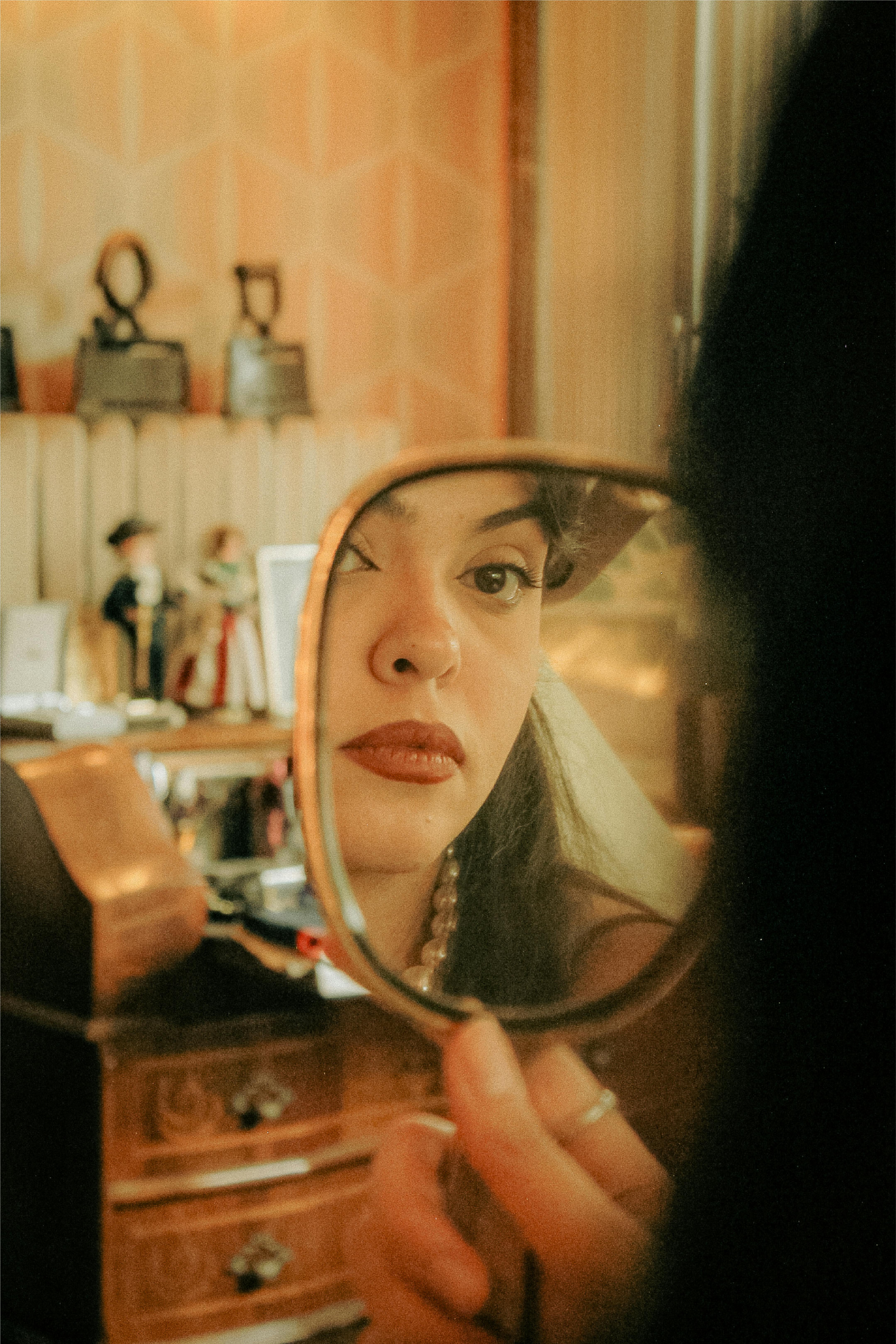 Woman Face Reflection in Mirror · Free Stock Photo