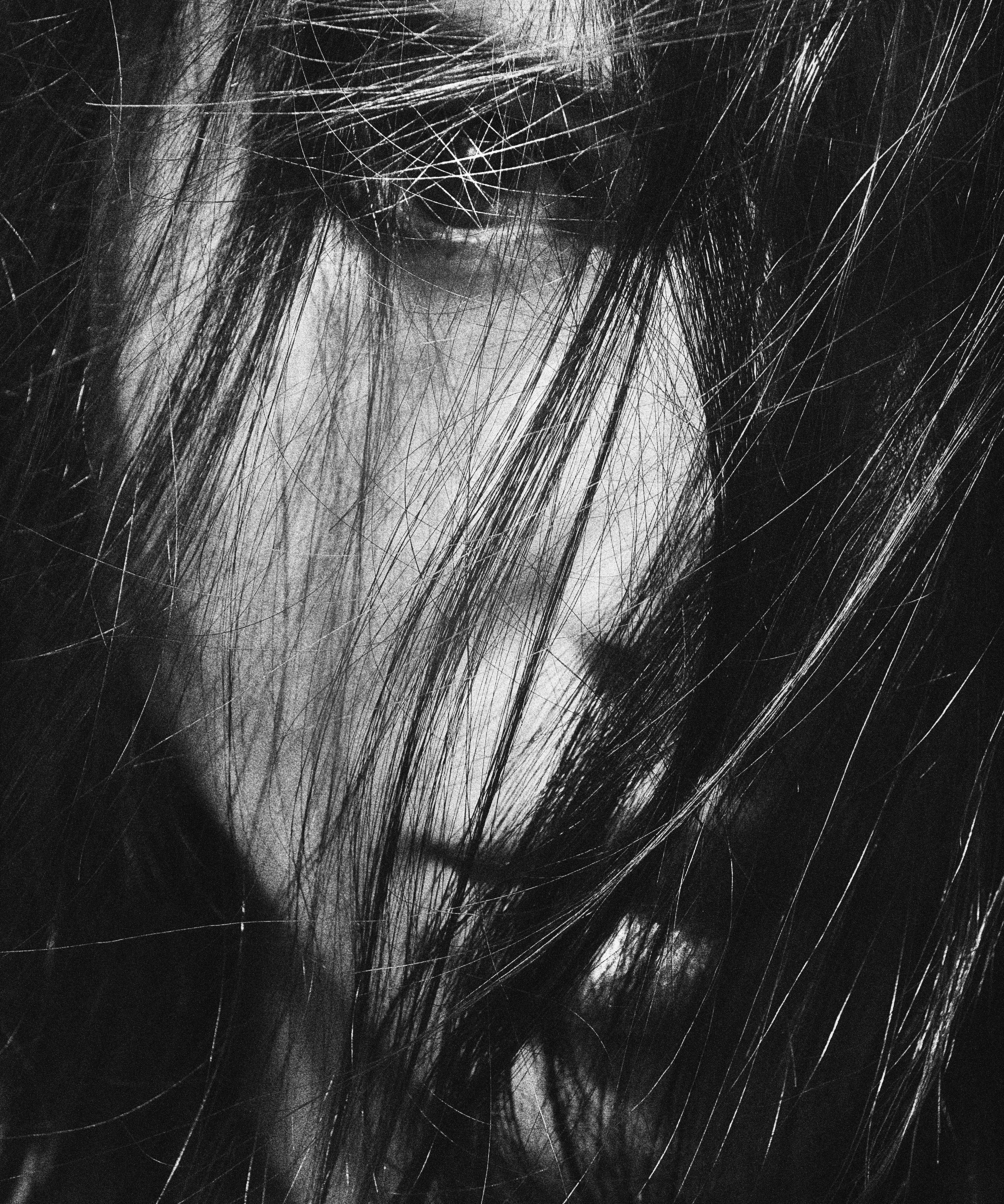 Hair Covering on Woman face · Free Stock Photo