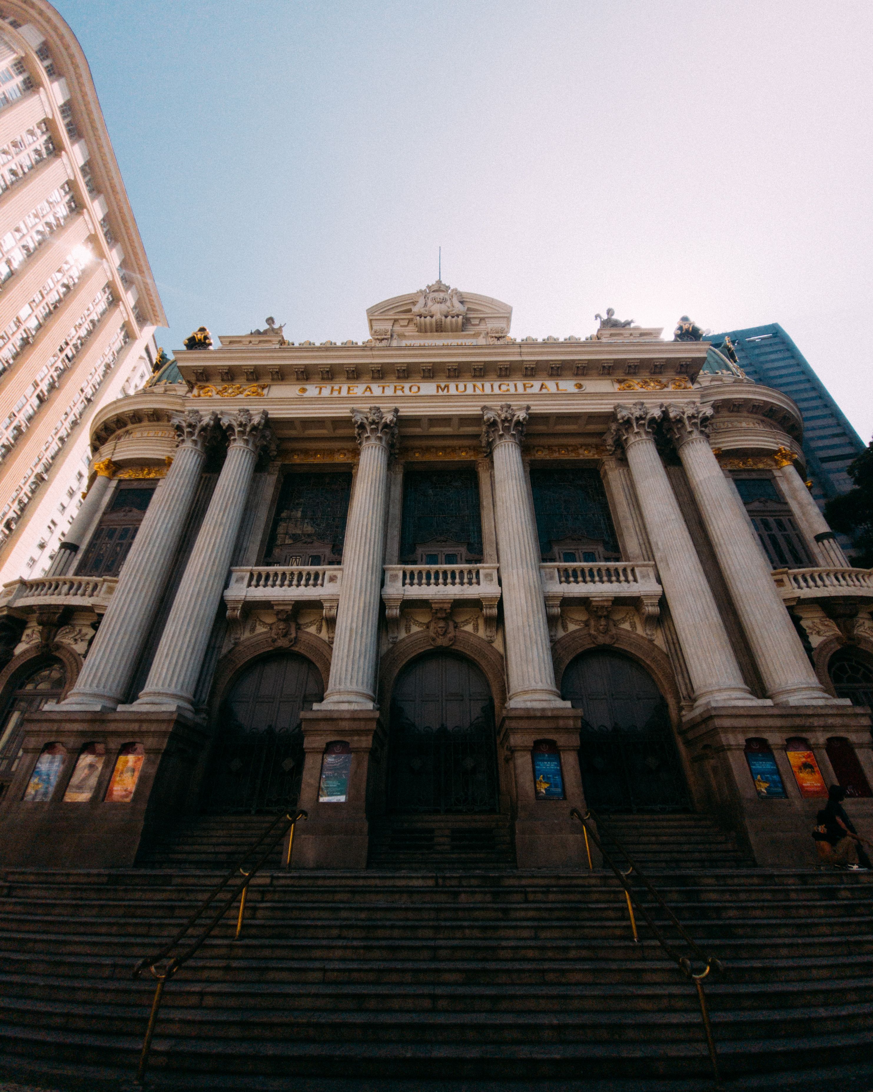 Facade of the Municipal Theater of Rio de Janeiro, Brazil · Free Stock ...