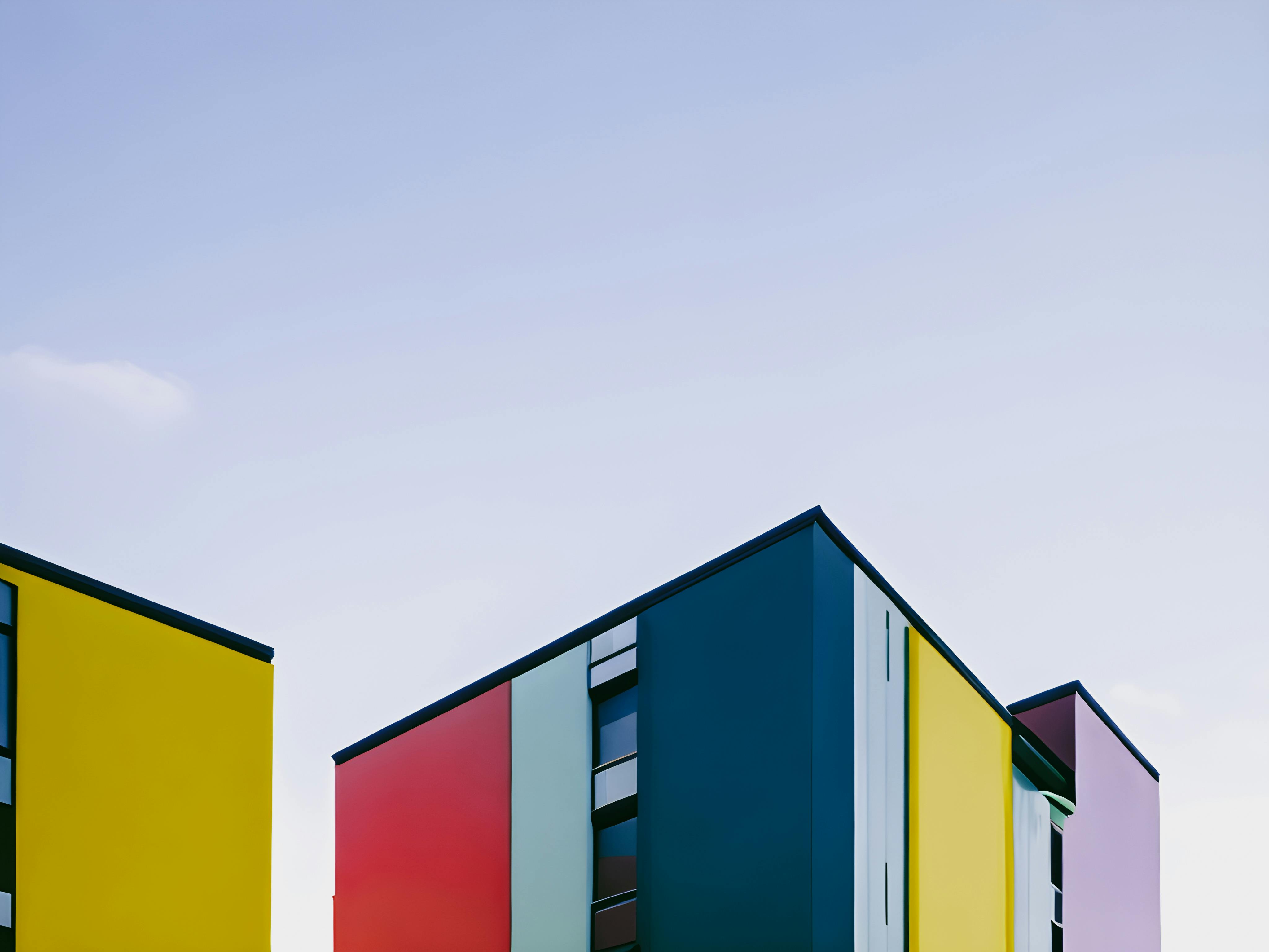 Modern Multi Colored Facade · Free Stock Photo