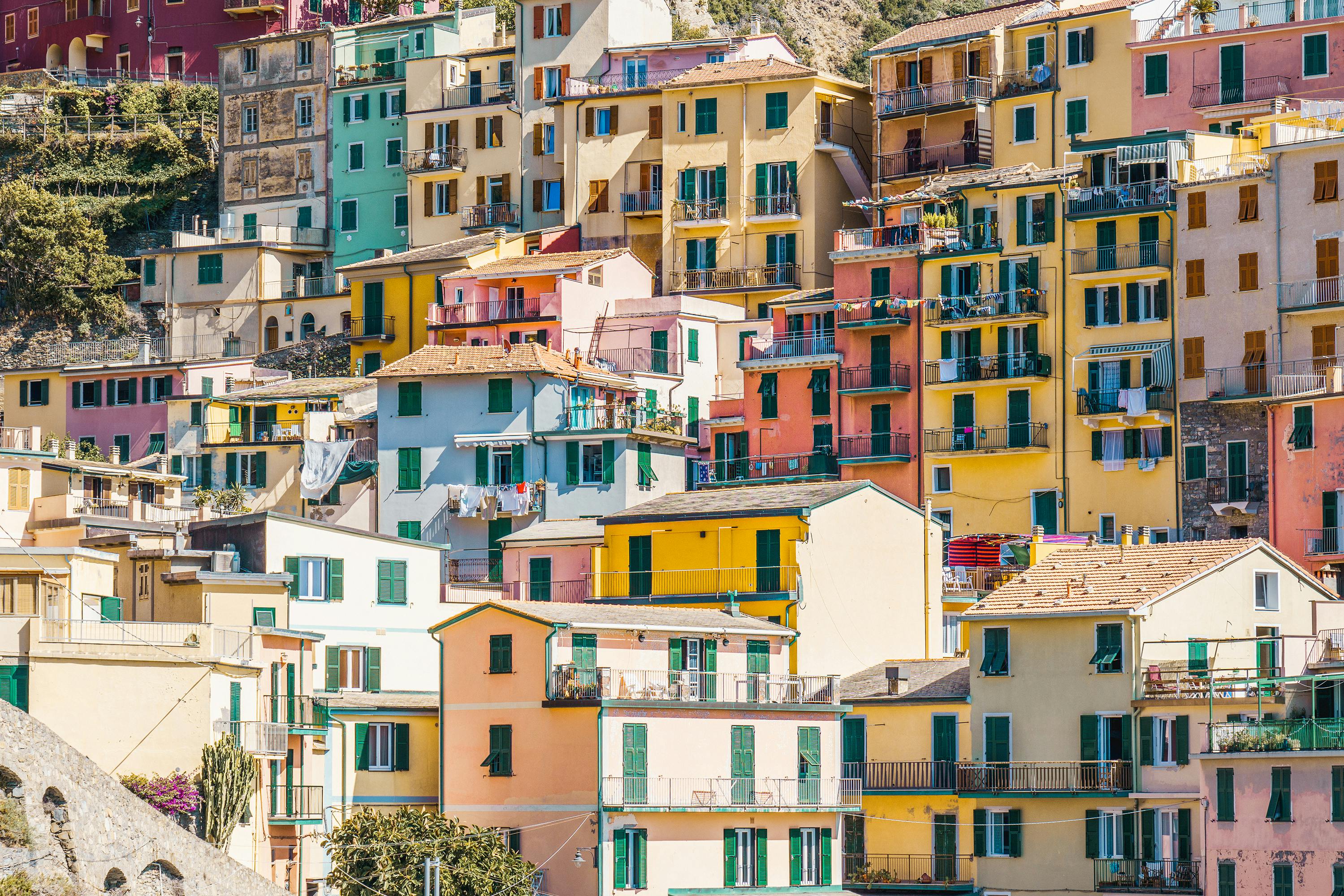 Multi Colored House on Hill · Free Stock Photo