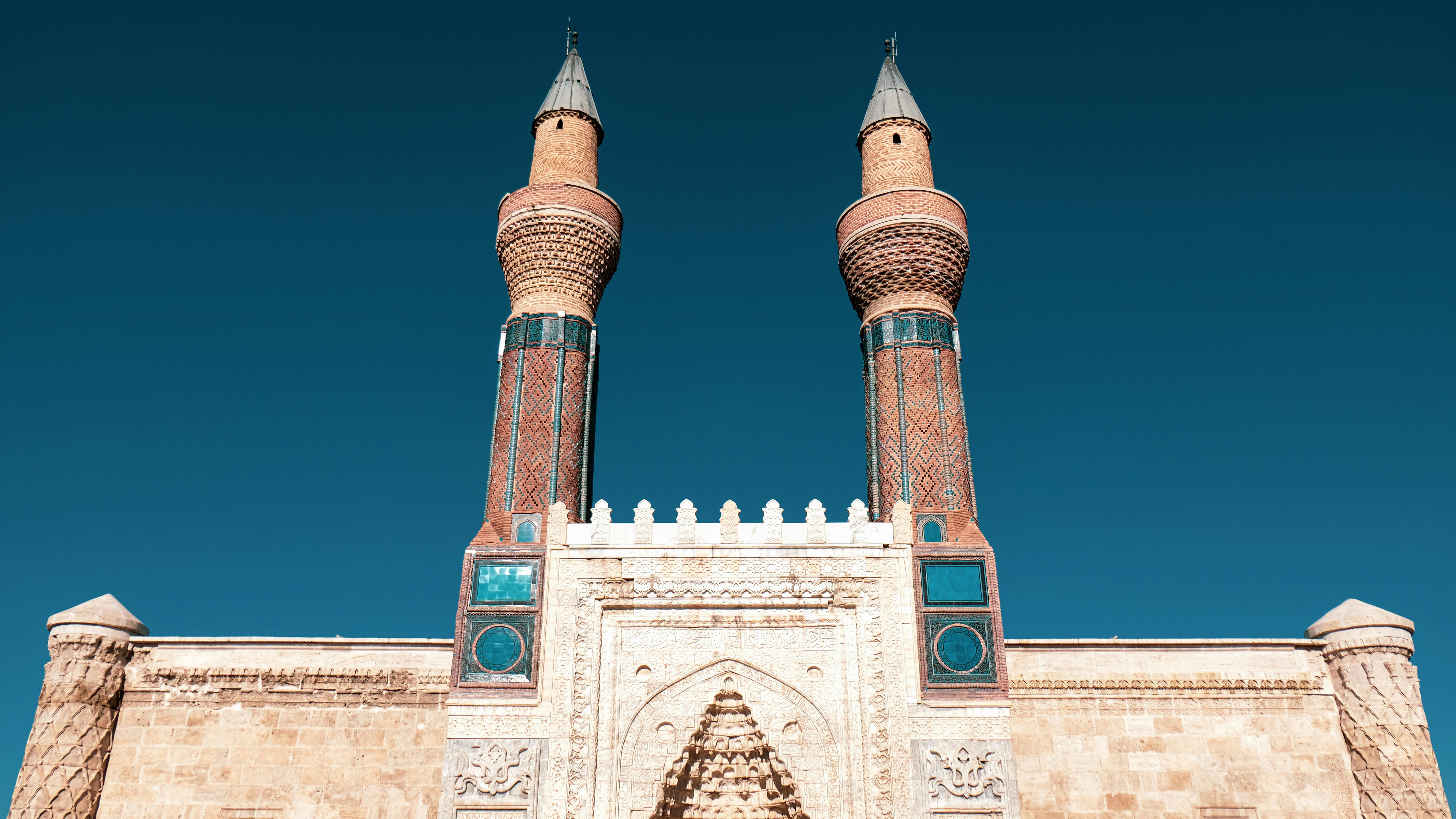 The Minarets of the Cifte Minareli Medrese, Sivas, Turkey · Free Stock ...