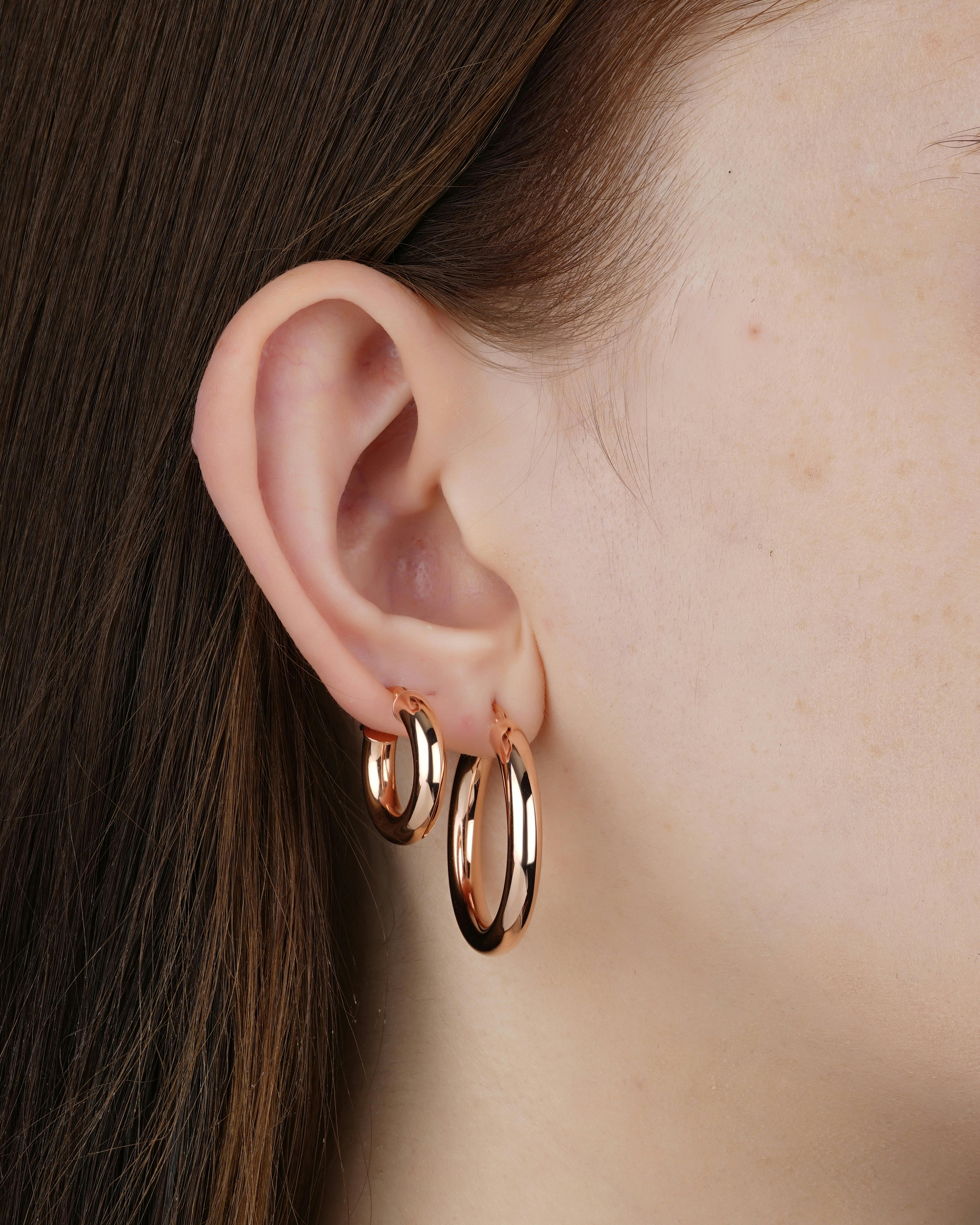 Hoops Earrings in Ear · Free Stock Photo