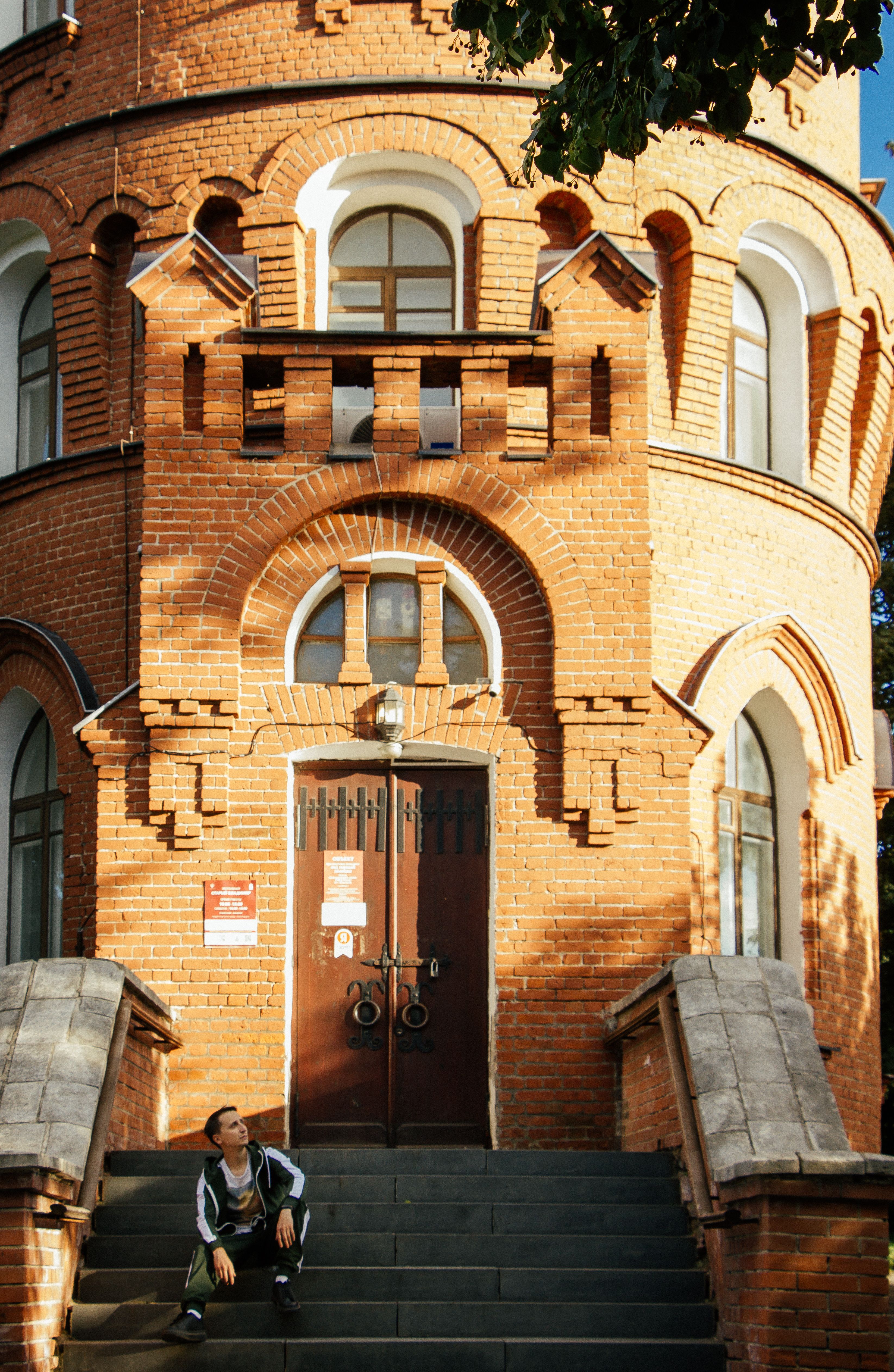 Man on Steps of Vodonapornaya Bashnya Museum · Free Stock Photo