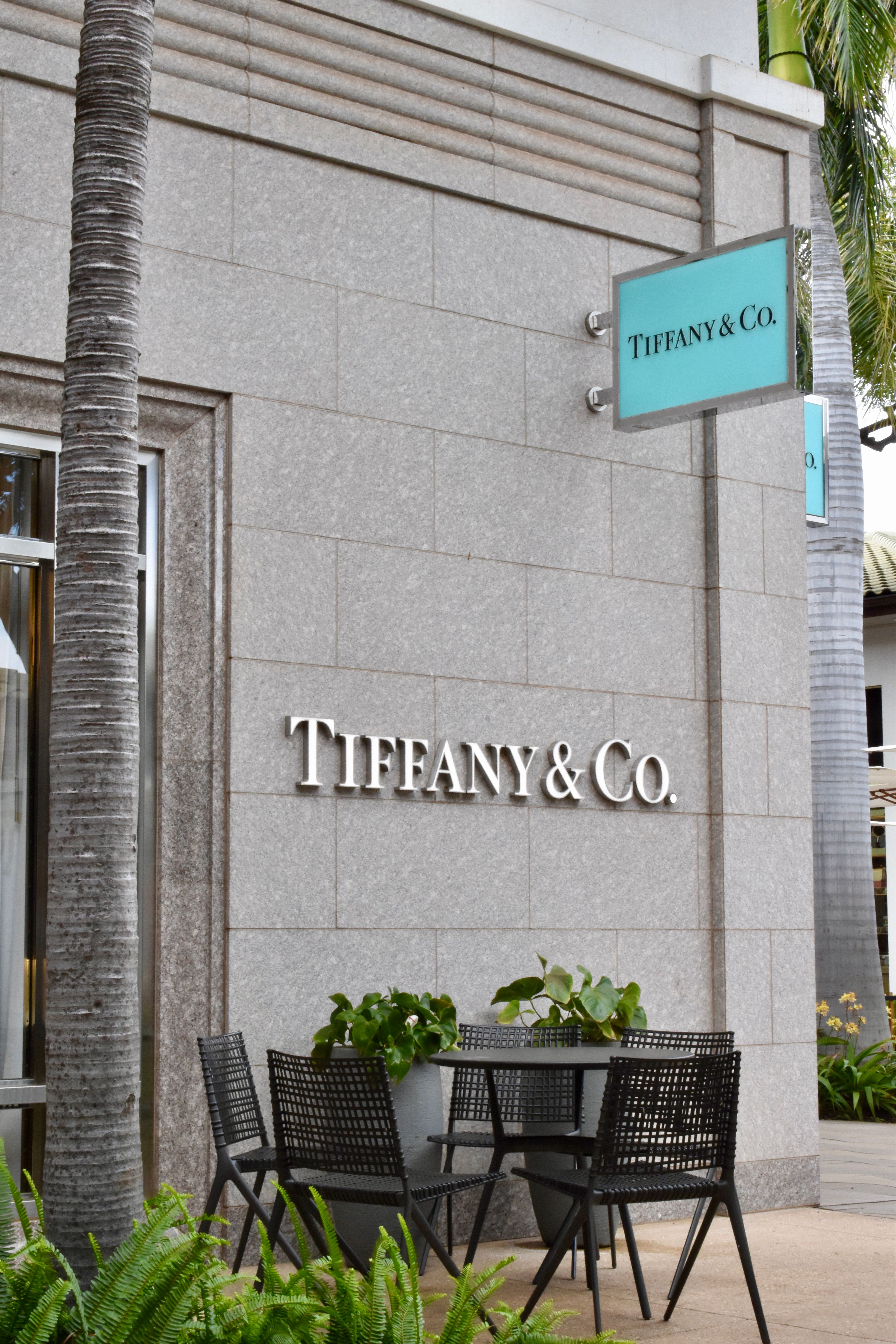Tiffany Co Name on Building Wall · Free Stock Photo