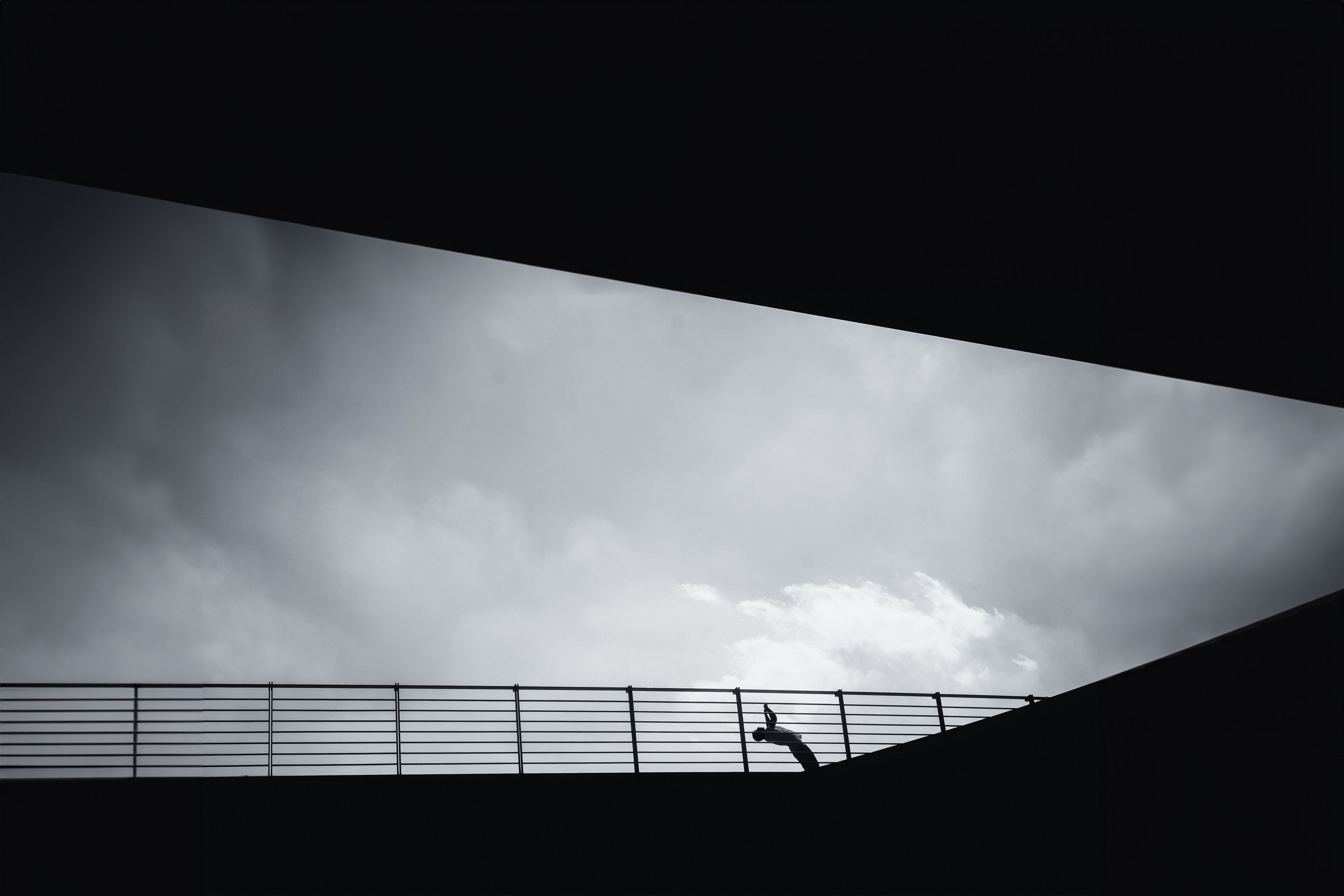 A Person by a Railing · Free Stock Photo
