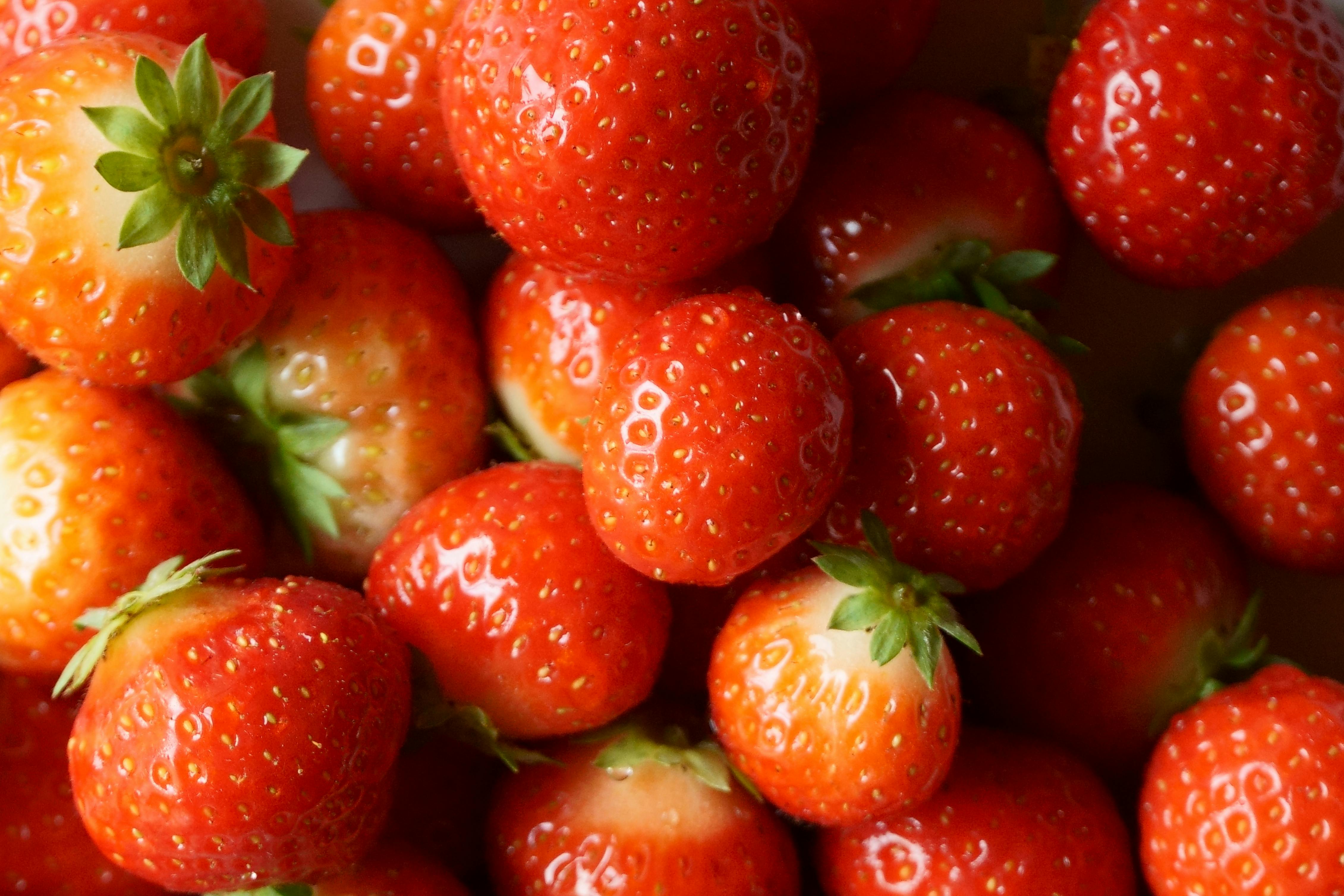 Fresh Strawberries in Close Up Photography · Free Stock Photo
