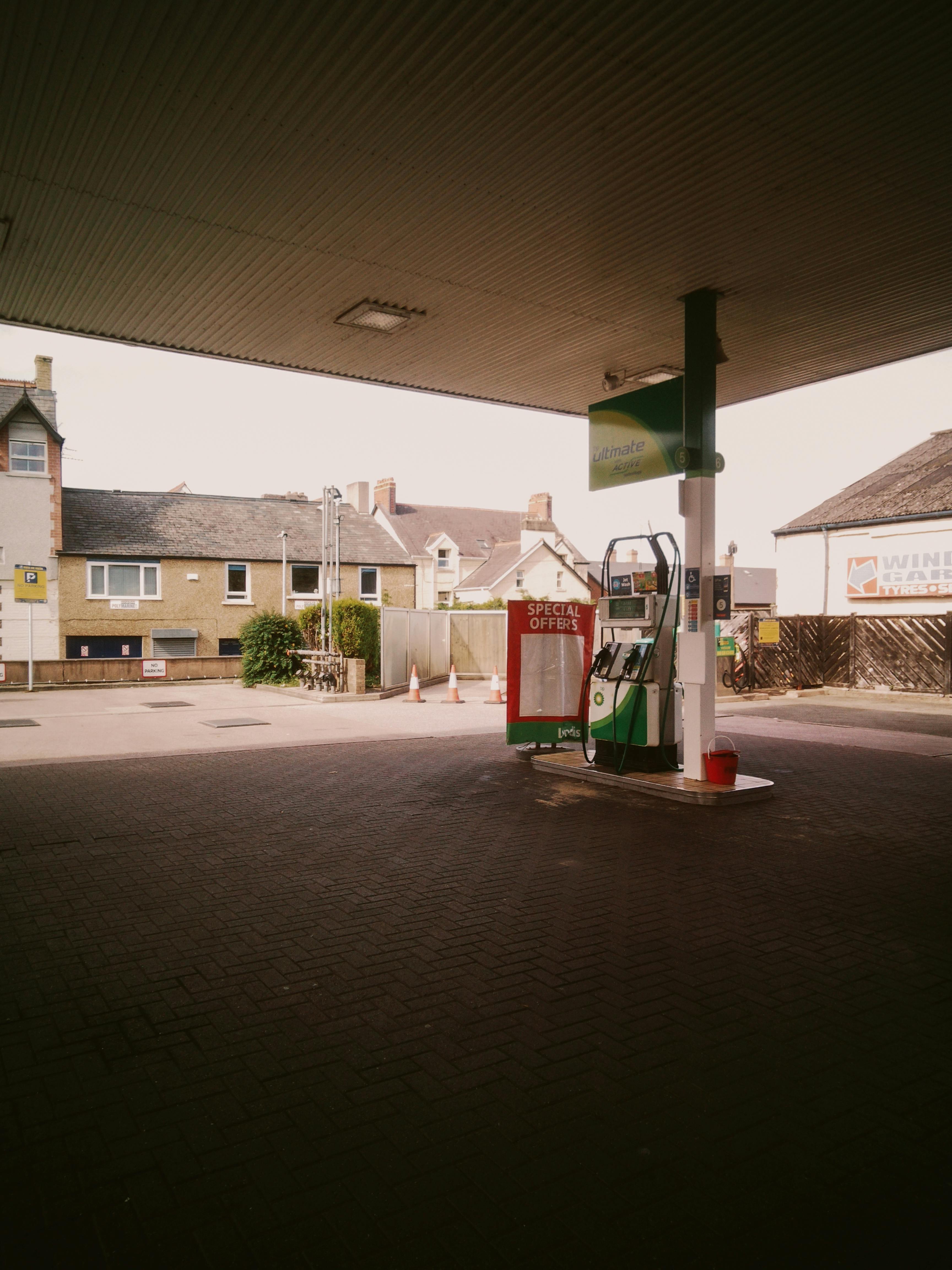 A Gas Station in a Town · Free Stock Photo