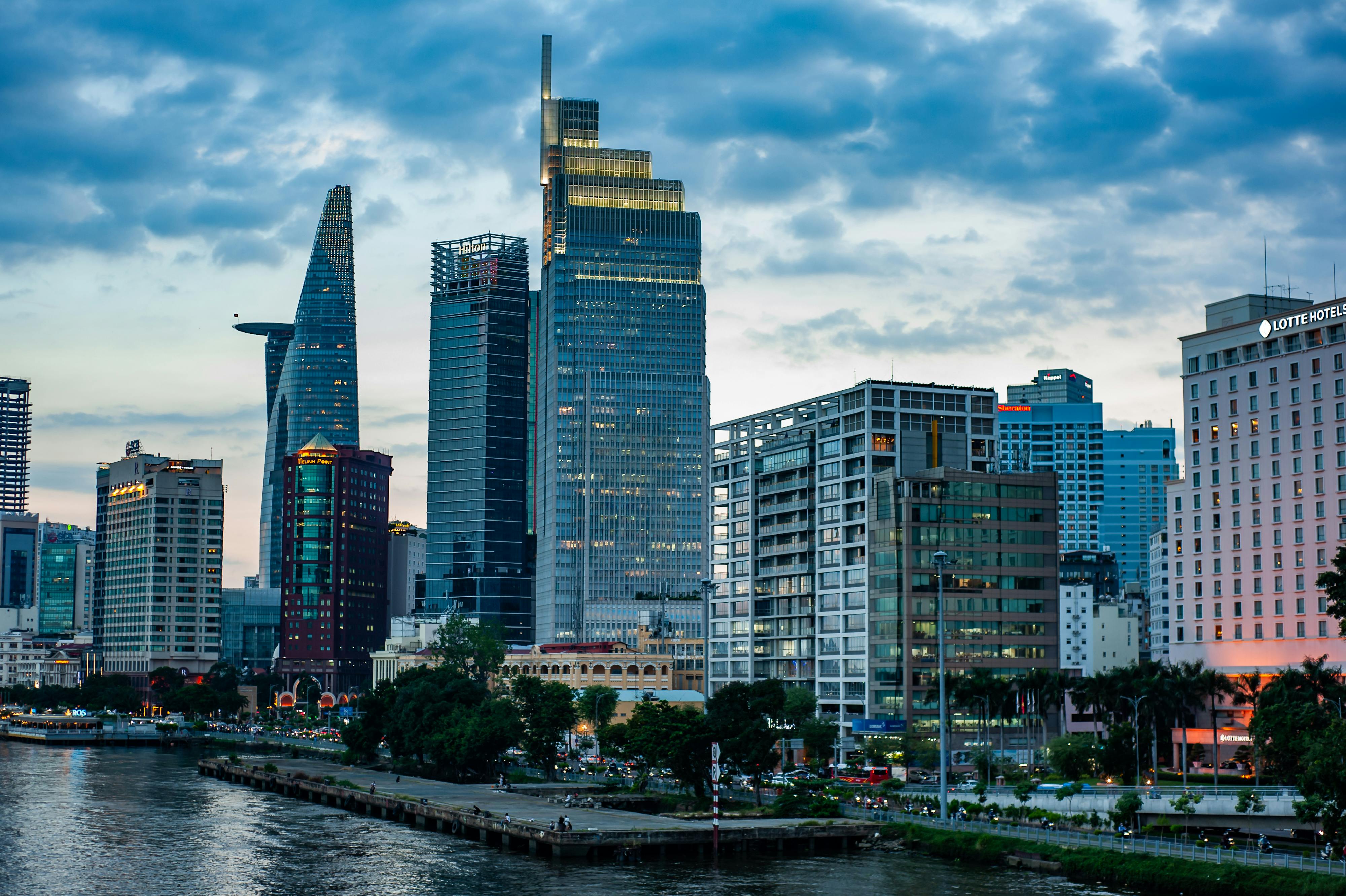 Skyscrapers in Ho Chi Minh under Clouds · Free Stock Photo