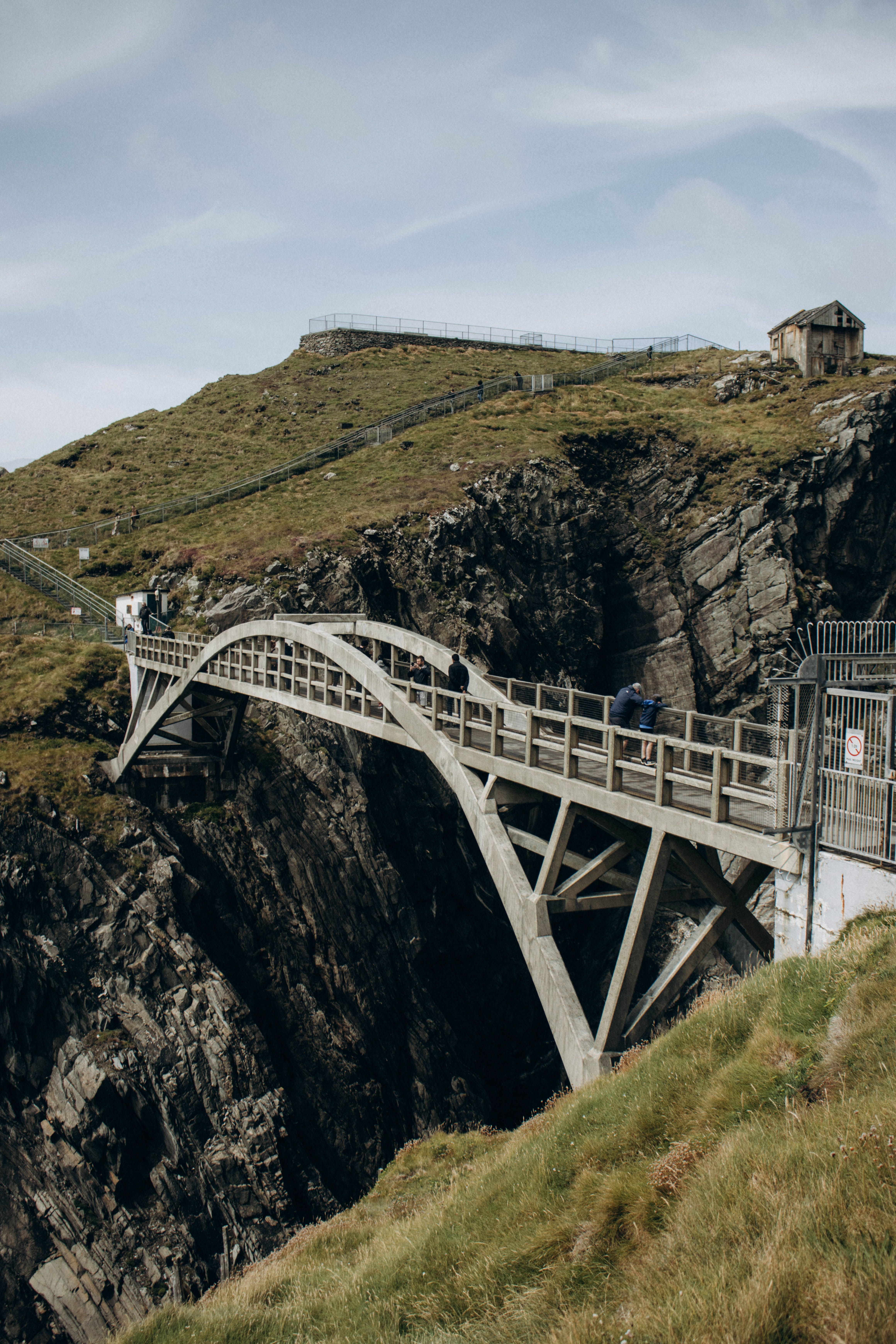 Travelers on Mizen Bridge in Ireland · Free Stock Photo