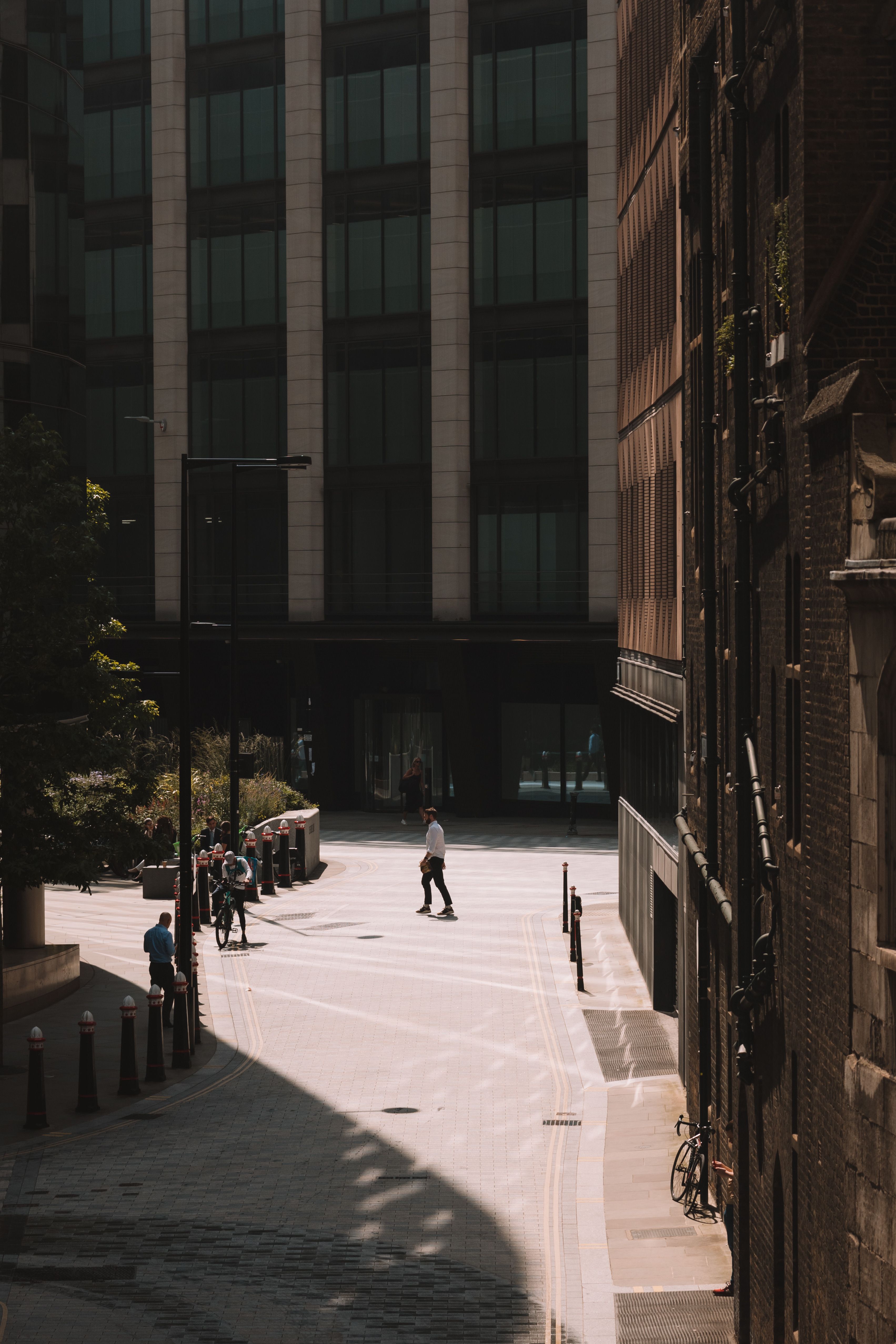 View on a Street on Front of Modern Buildings · Free Stock Photo