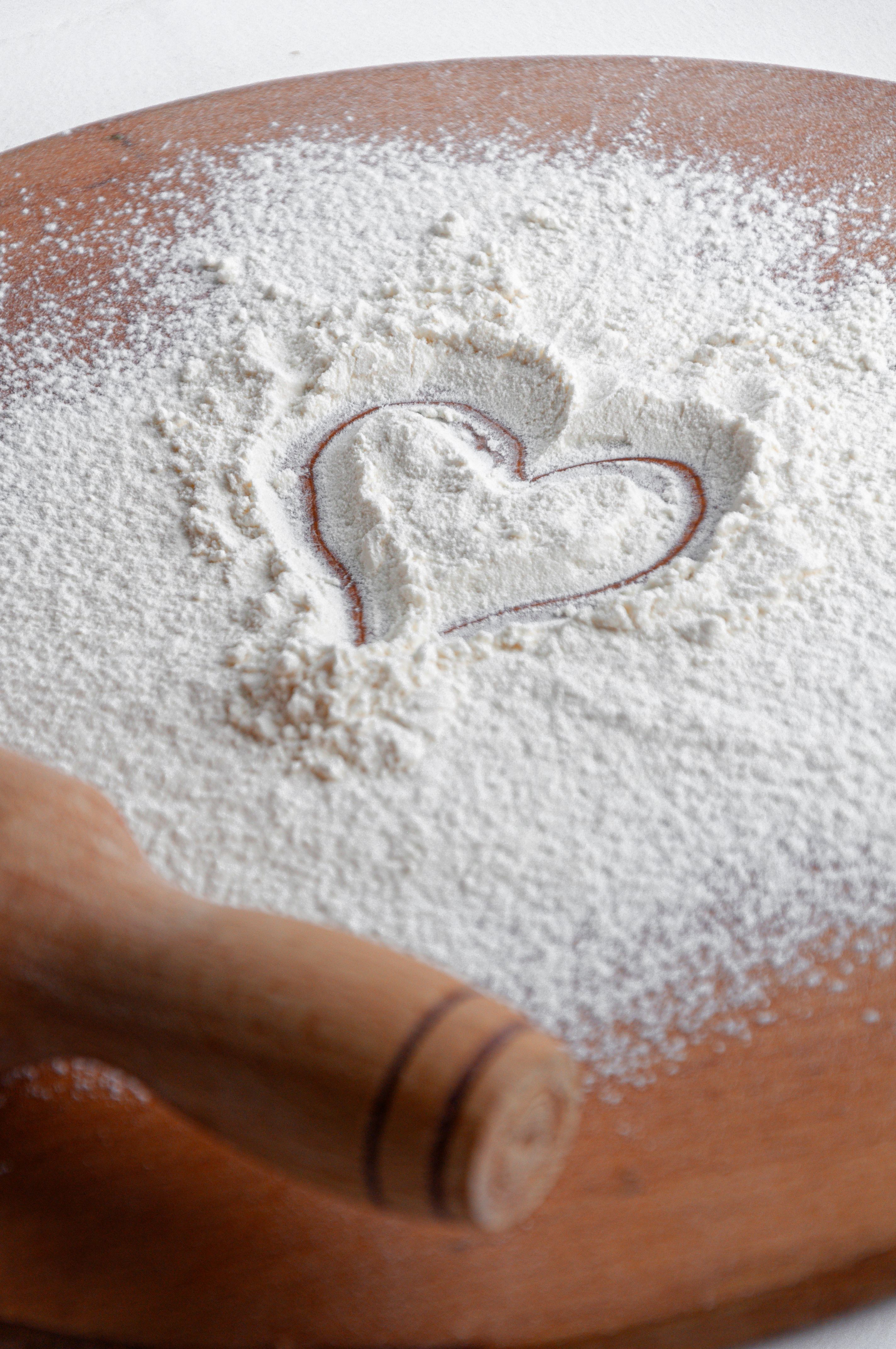 Heart Shape of Flour · Free Stock Photo