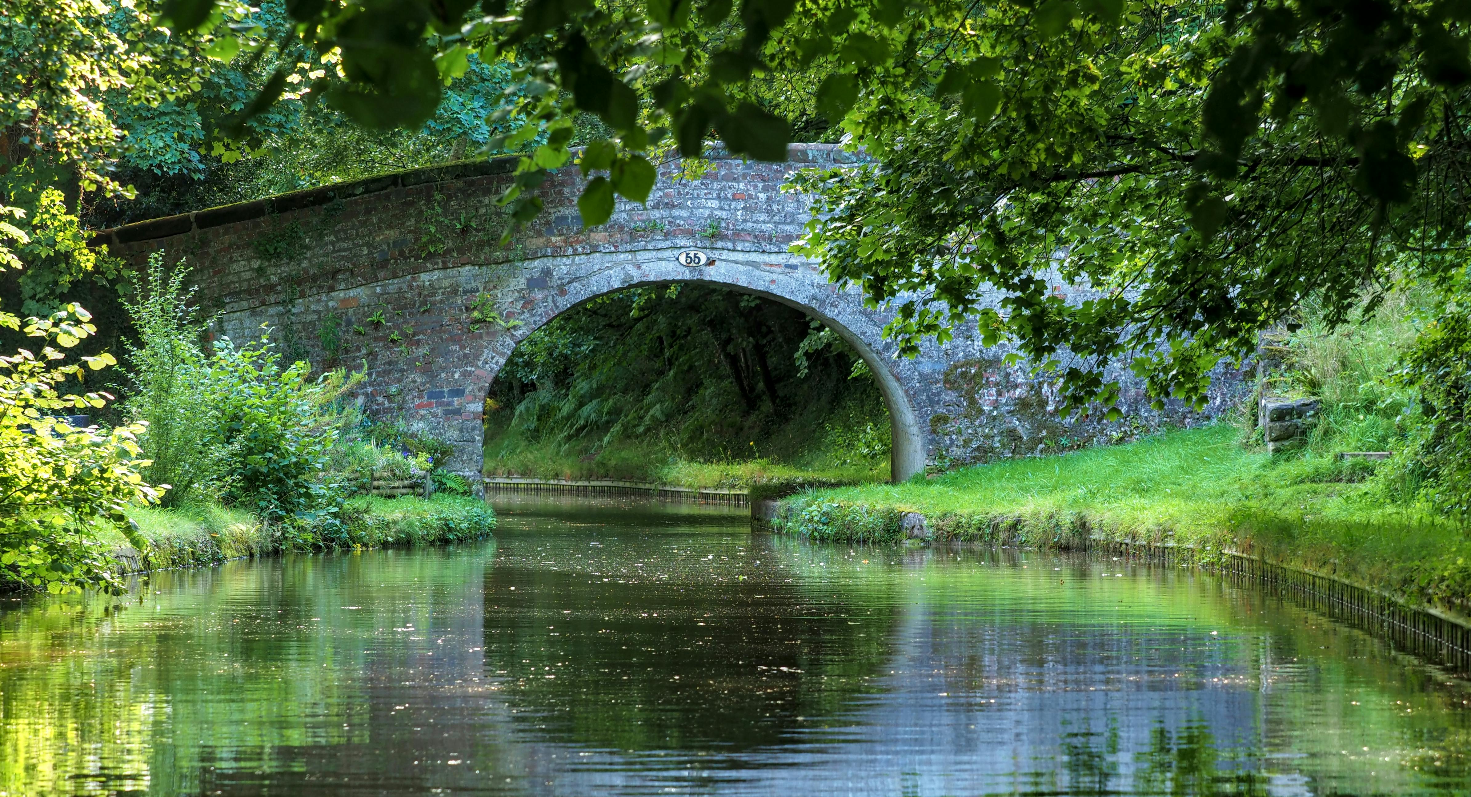 Photo gratuite de fleuve, fond d'écran, forêt, paysage, pierre, pont ...
