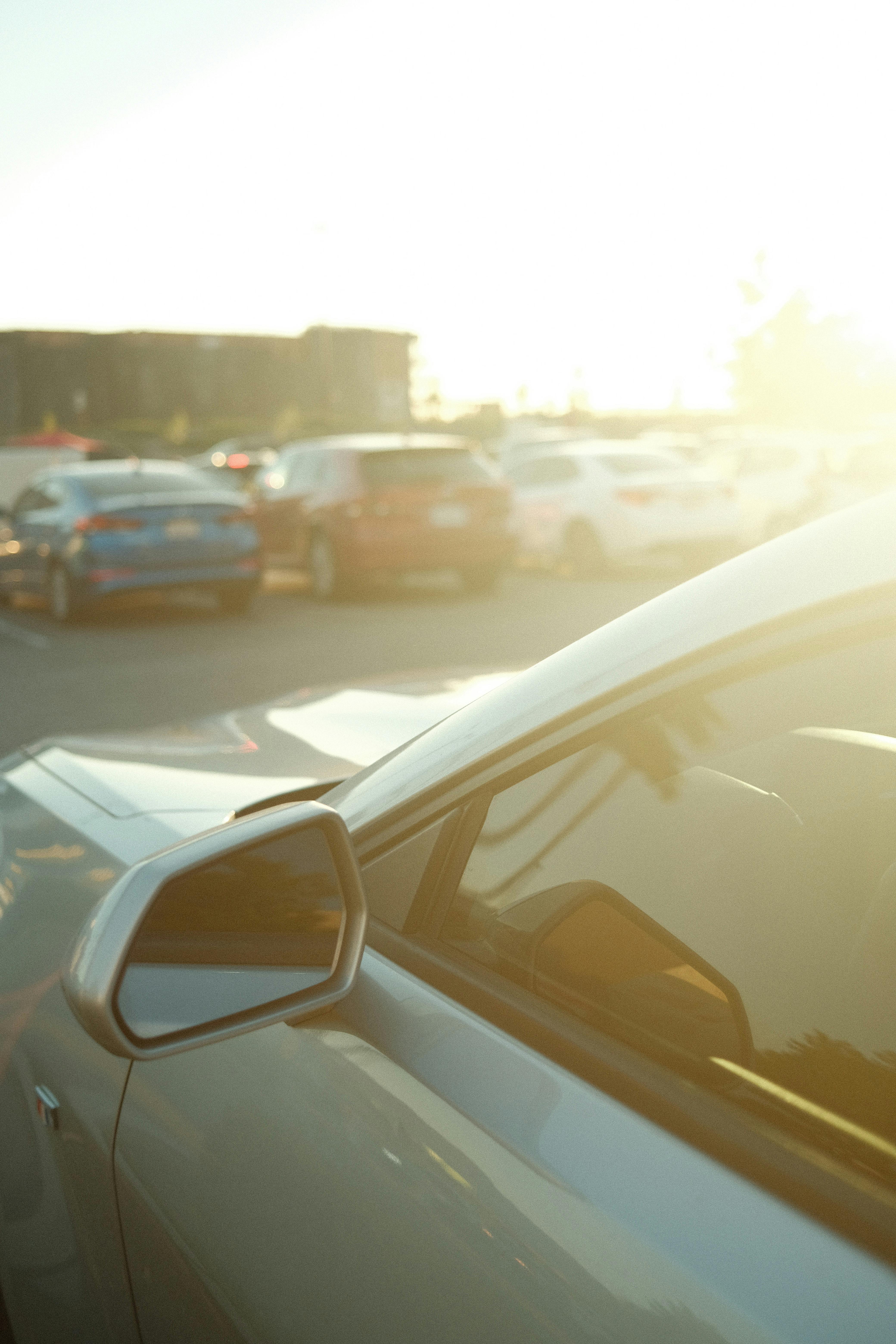 Close-up of the Side View Mirror of a Car on the Parking Lot · Free ...