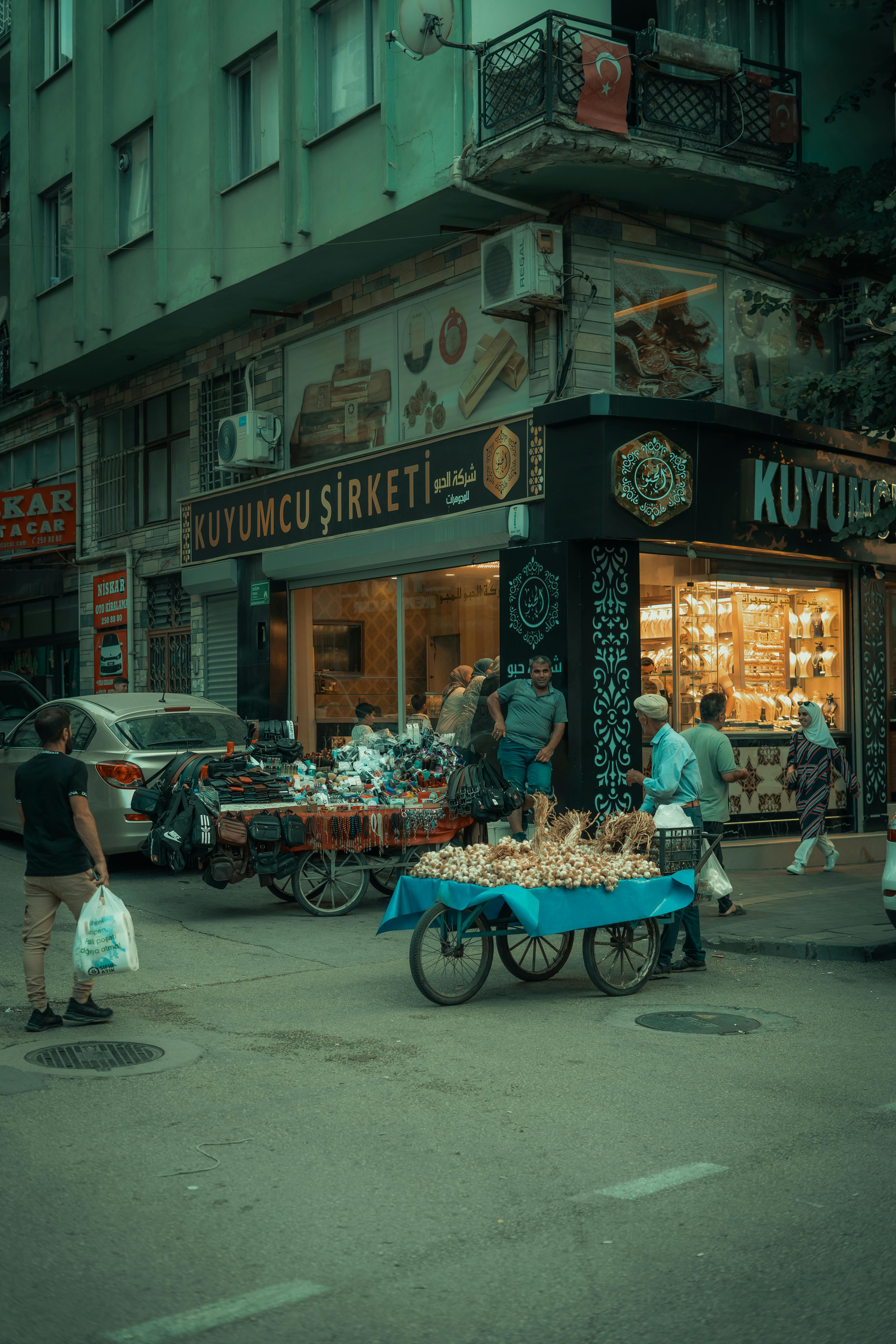People Selling Stuff on a Street Market · Free Stock Photo