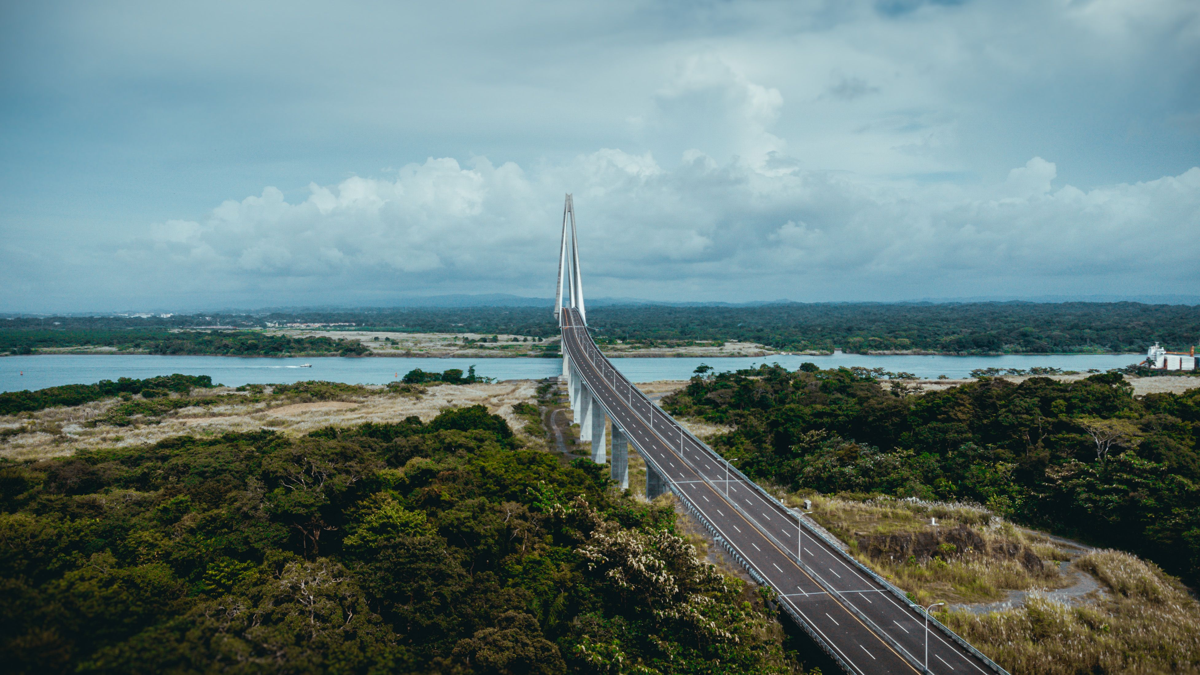 Suspension Bridge in a Valley · Free Stock Photo