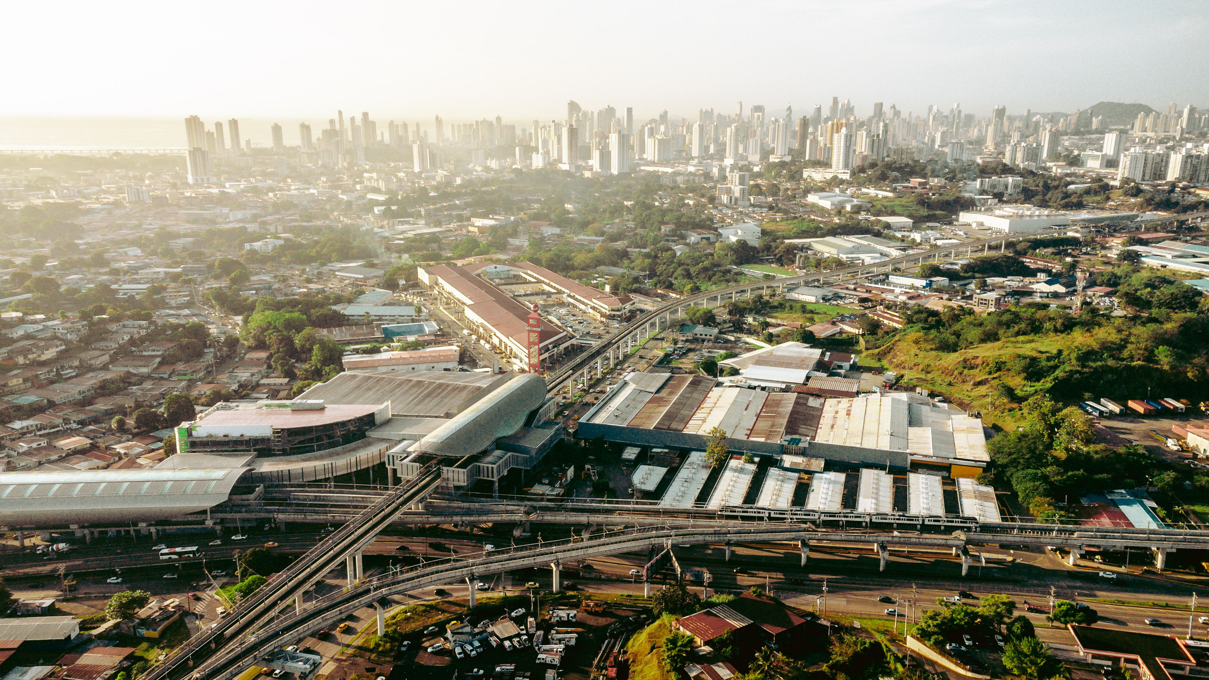 Aerial View of San Miguelito Subway Station in Panama City · Free Stock ...