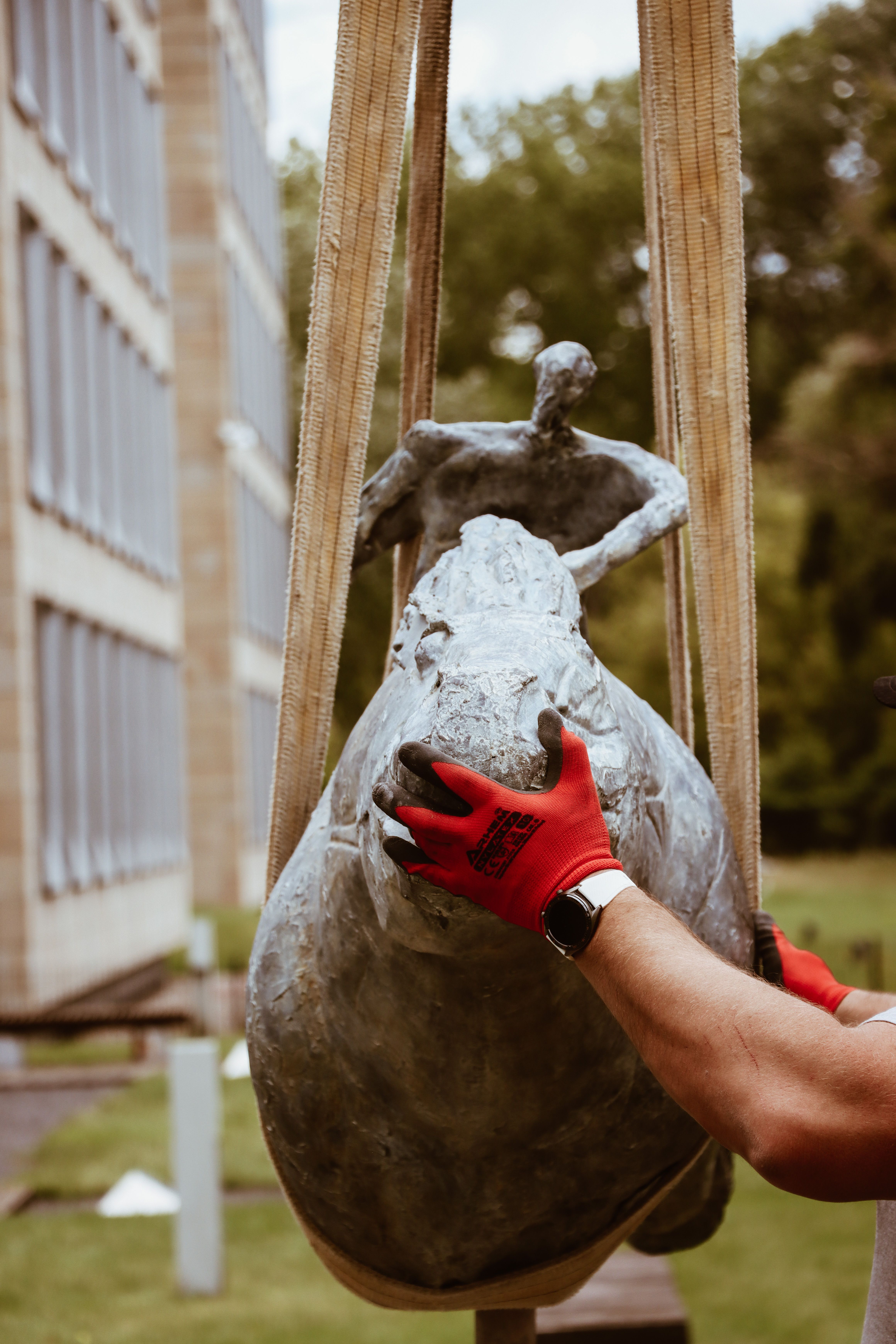 Artist Making a Ceramic Sculpture in the Park · Free Stock Photo