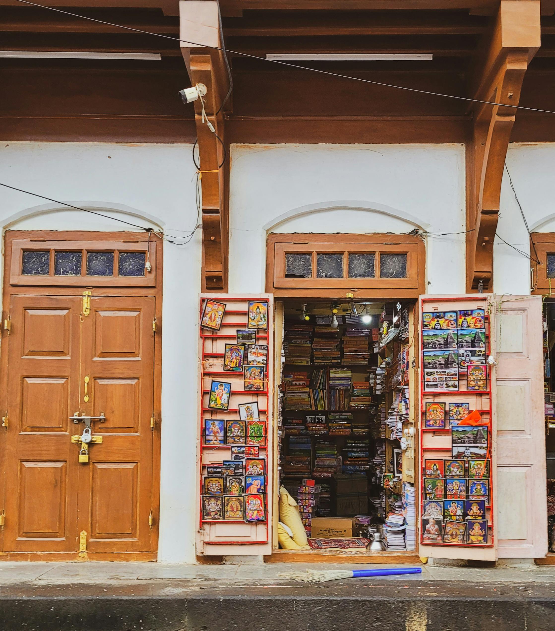 Bookstore Entrance in Town · Free Stock Photo