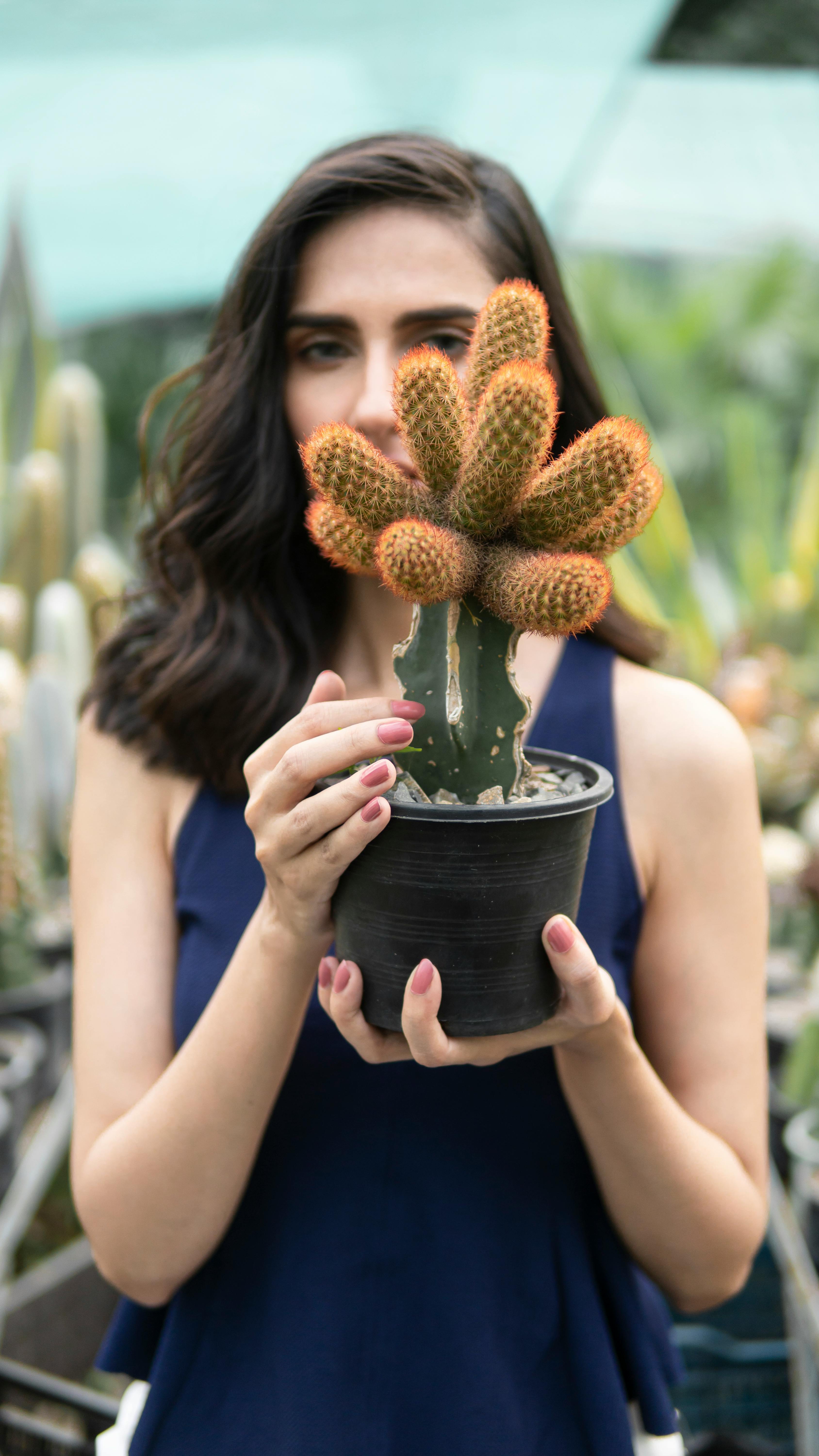 Graceful young ethnic lady relaxing in botanical garden · Free Stock Photo
