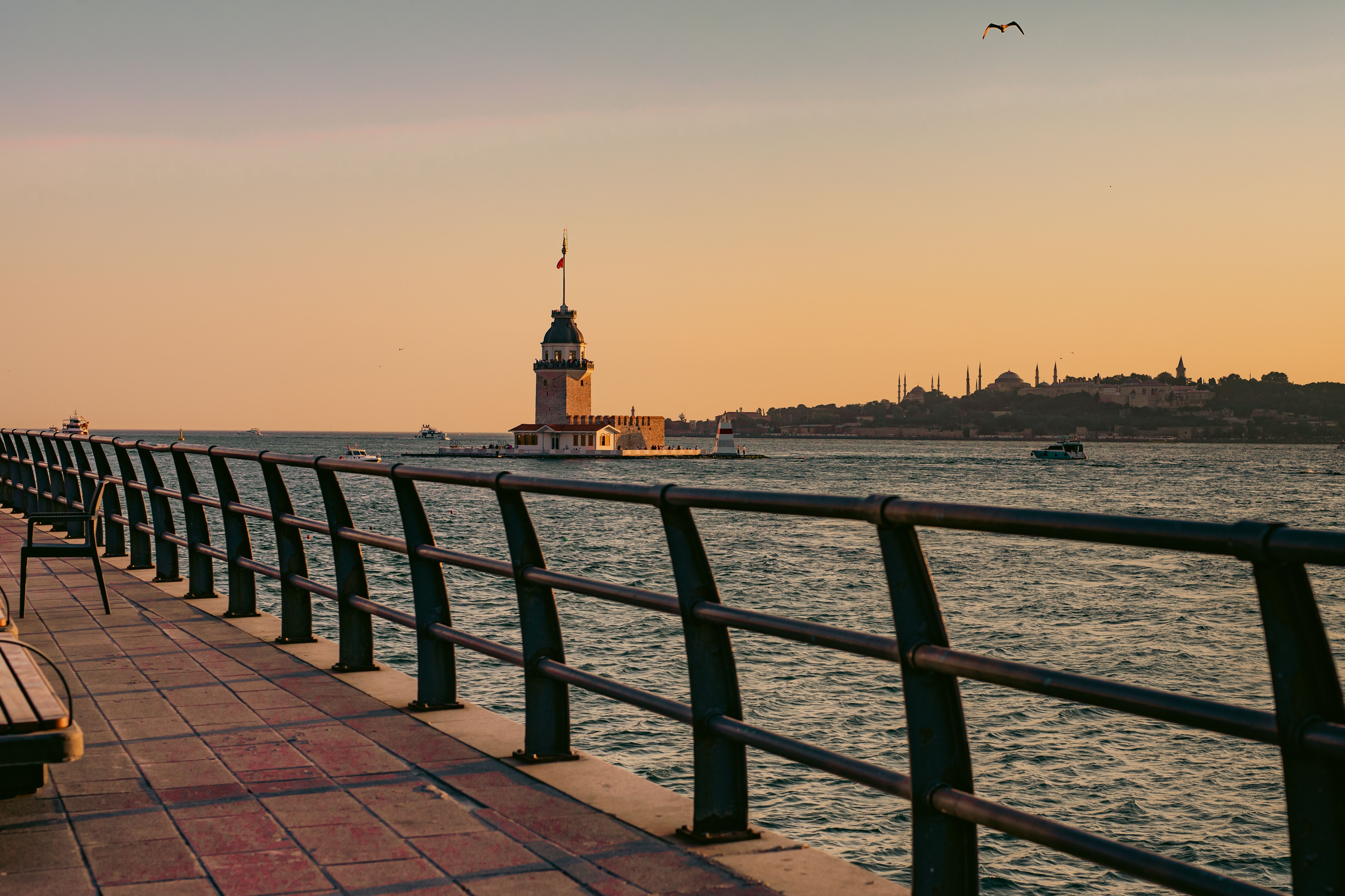 Ücretsiz açık hava, akşam, alaca karanlık, altın saat, avrupa, boğaz ...