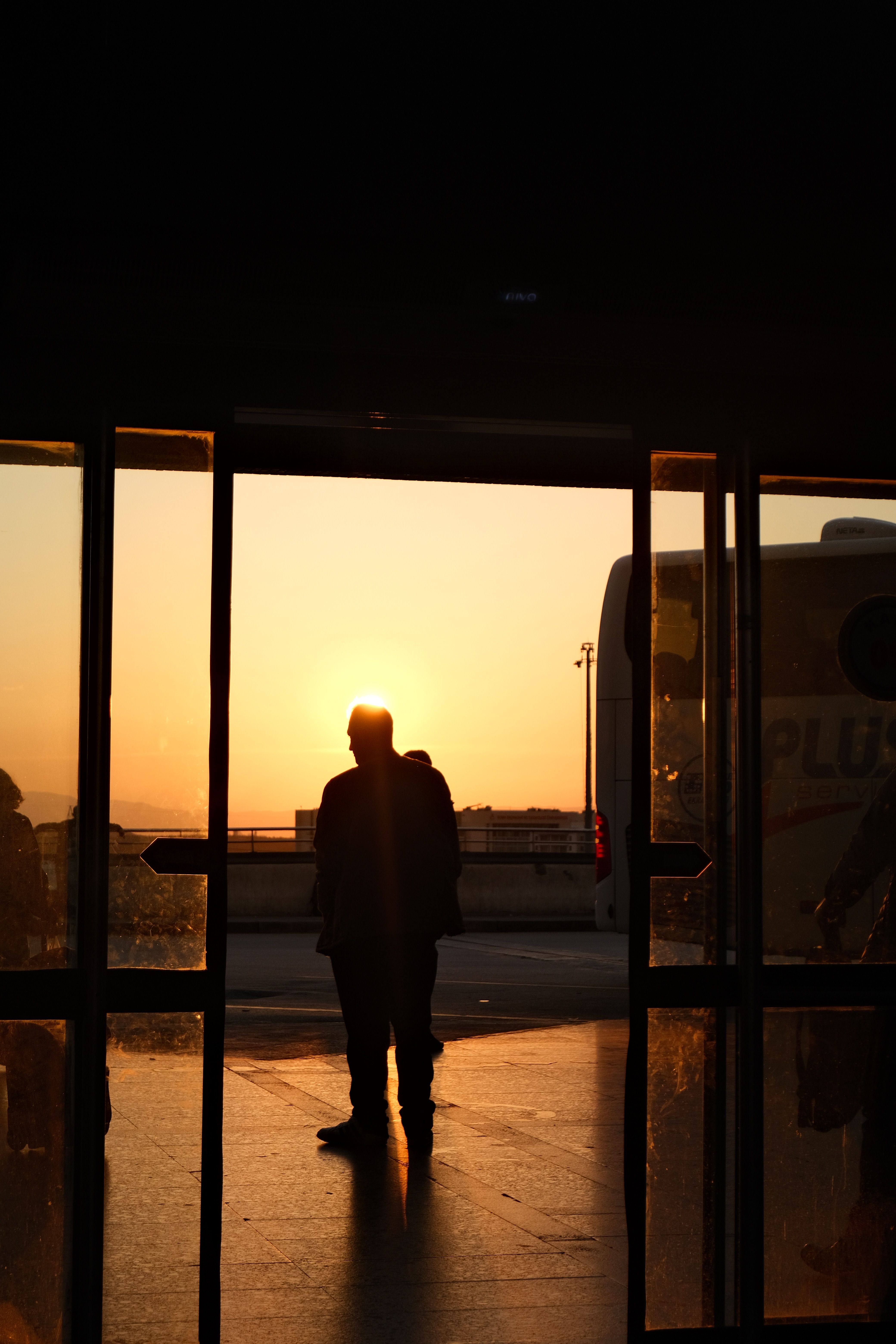 Silhouette of Man at Golden Hour · Free Stock Photo