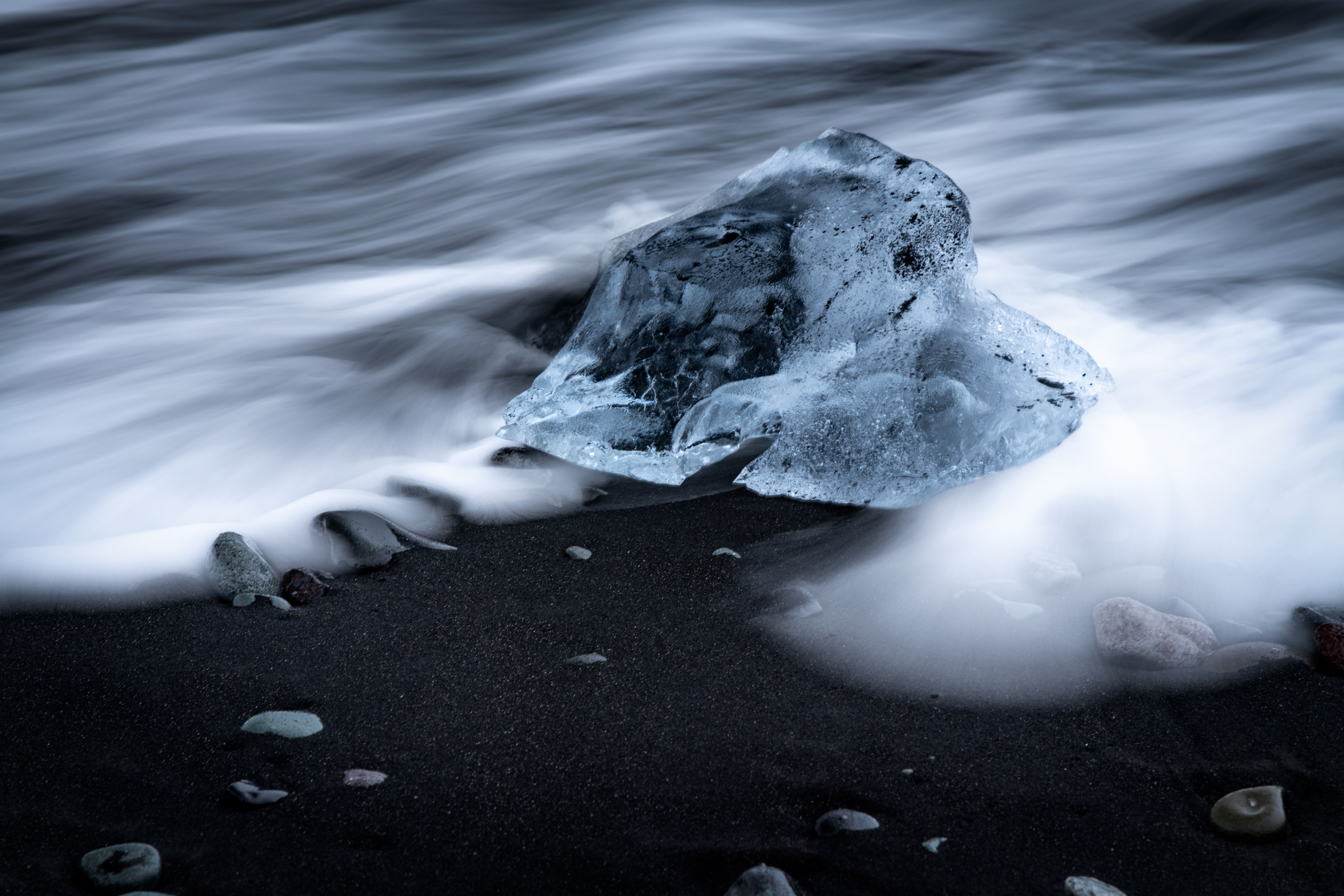 A Block of Ice on the Beach · Free Stock Photo
