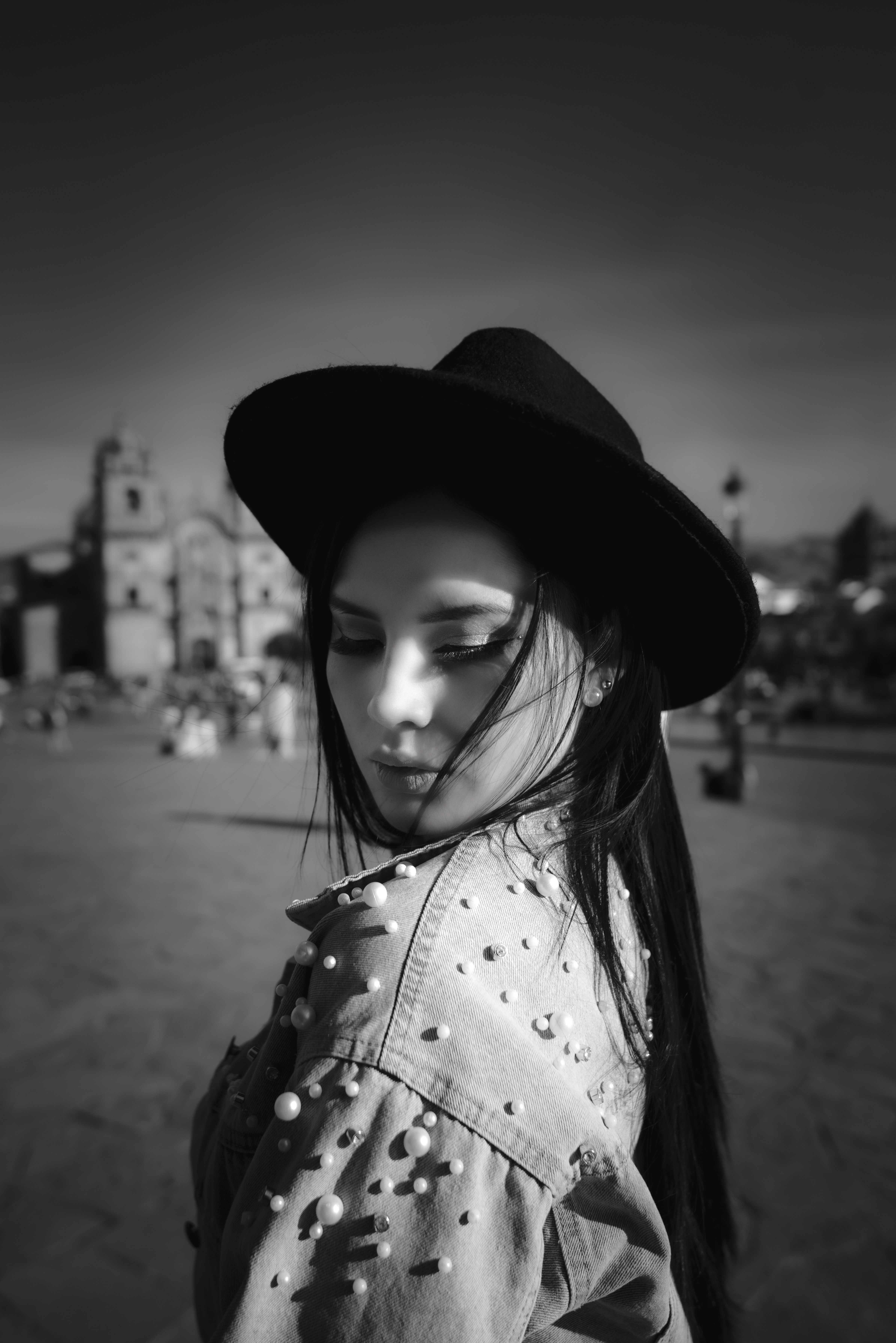 Model Posing in Hat · Free Stock Photo