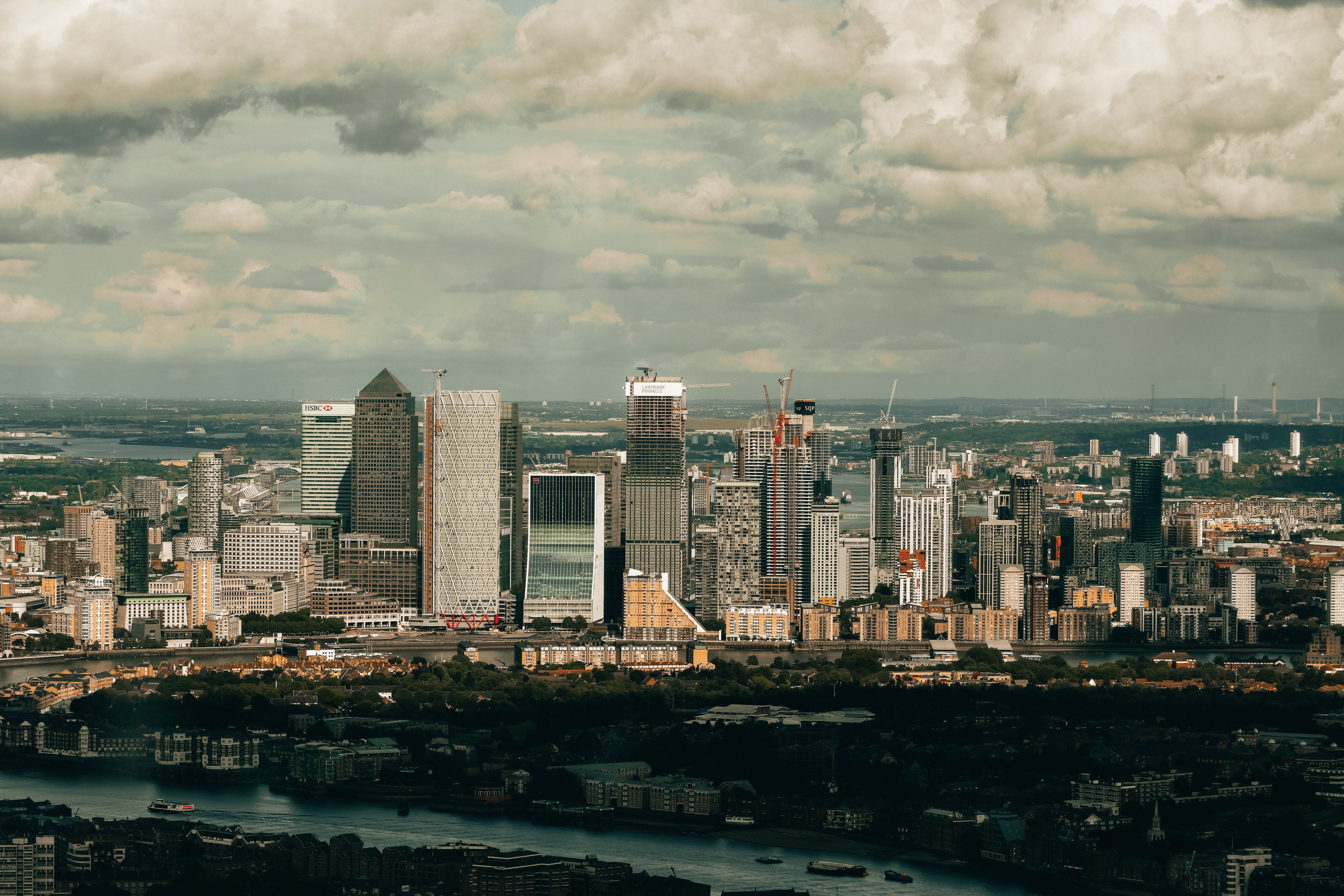 Aerial View of a Modern Downtown · Free Stock Photo